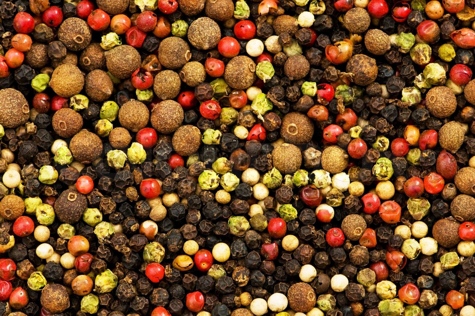 Close up Auswahl der verschiedenen Pfeffer -Typen | Stock Bild | Colourbox