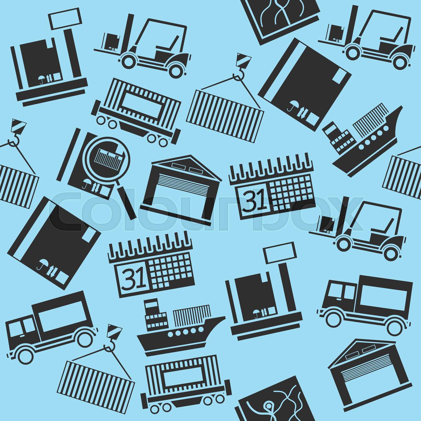 Color Logistics collage | Stock vector | Colourbox