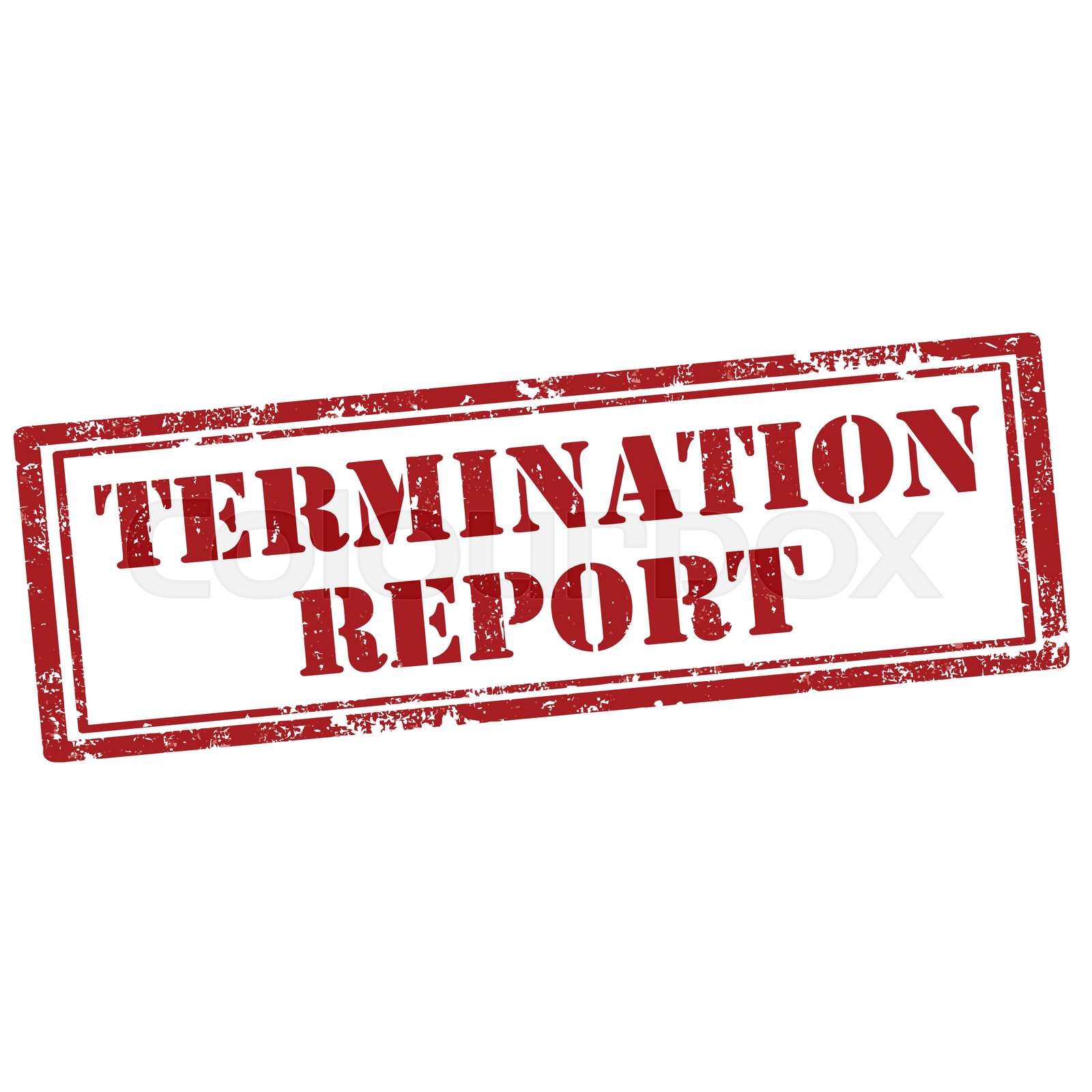 Termination Report-stamp | Stock vector | Colourbox