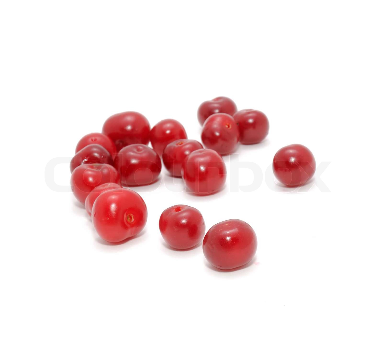 Kirschen auf weißem Hintergrund | Stock Bild | Colourbox