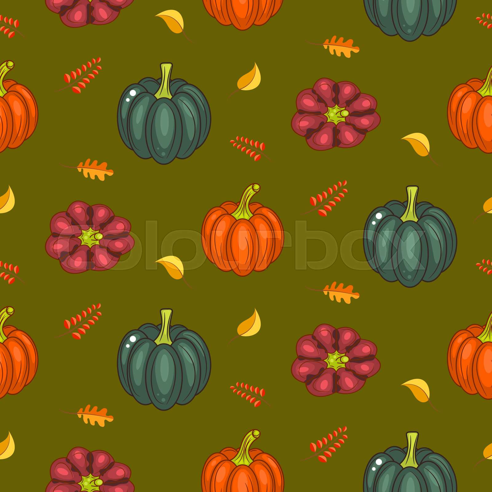 Autumn harvest seamless vector pattern. | Stock vector | Colourbox