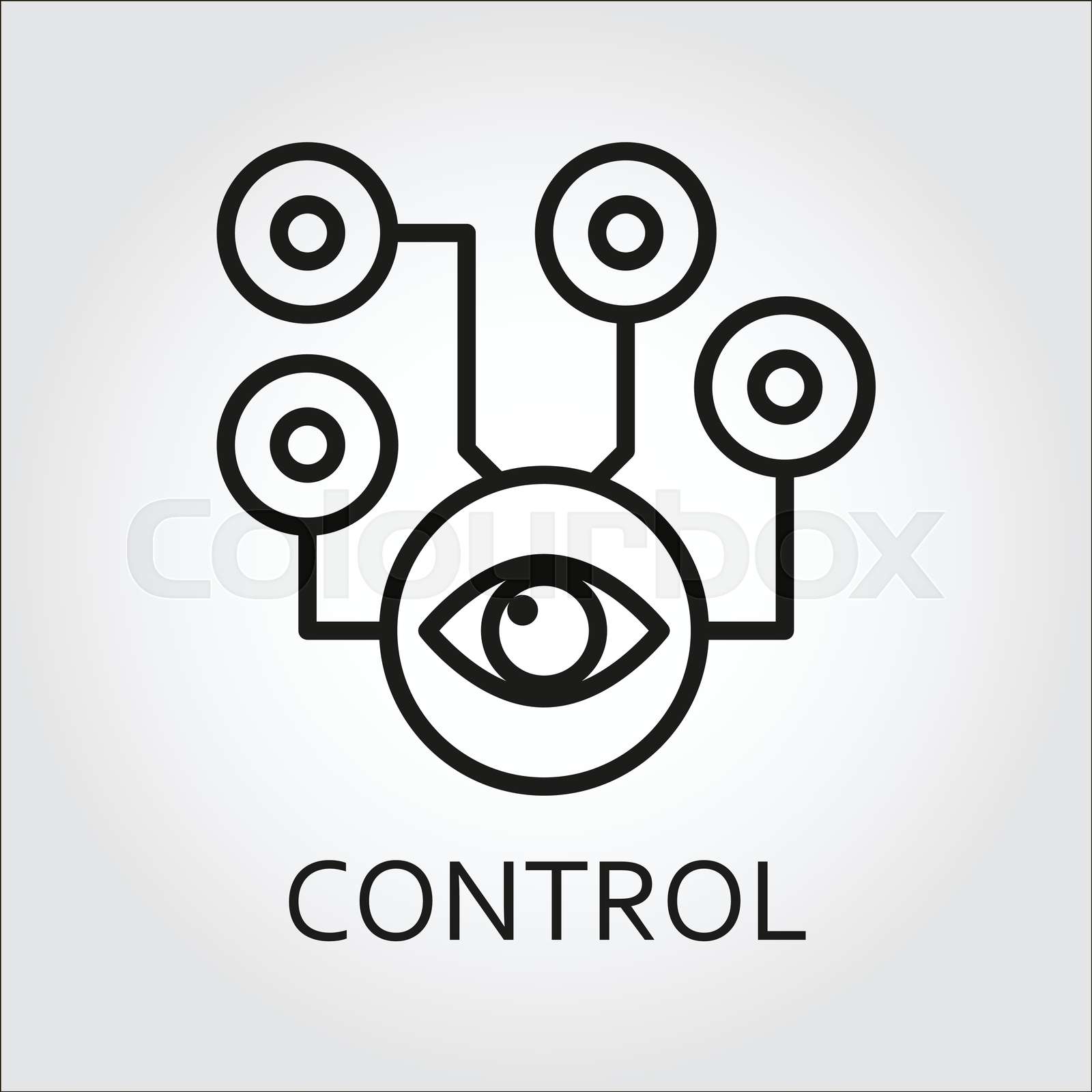 line icon control eye | Stock vector | Colourbox