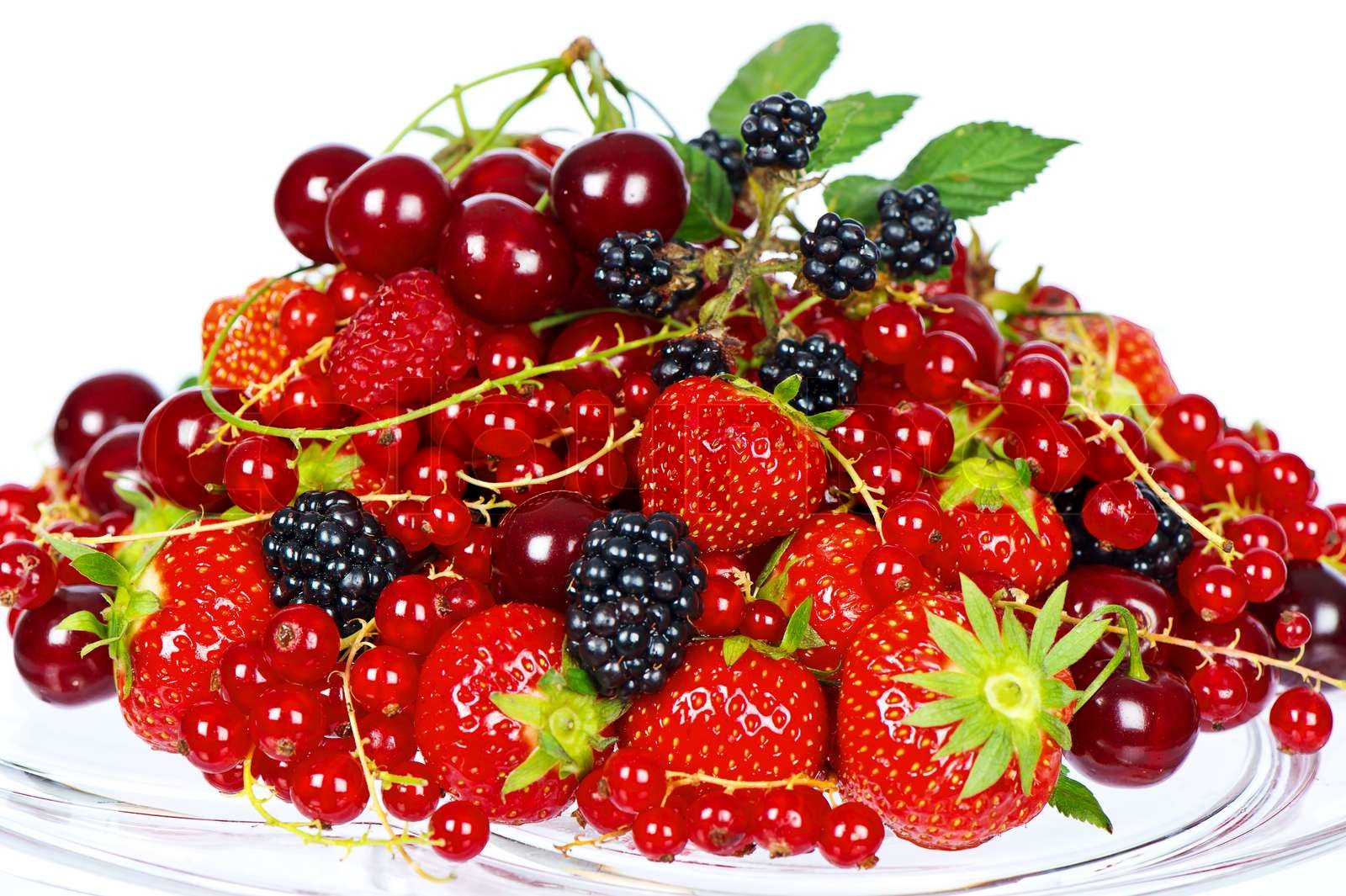 mix of fresh summer berries | Stock image | Colourbox