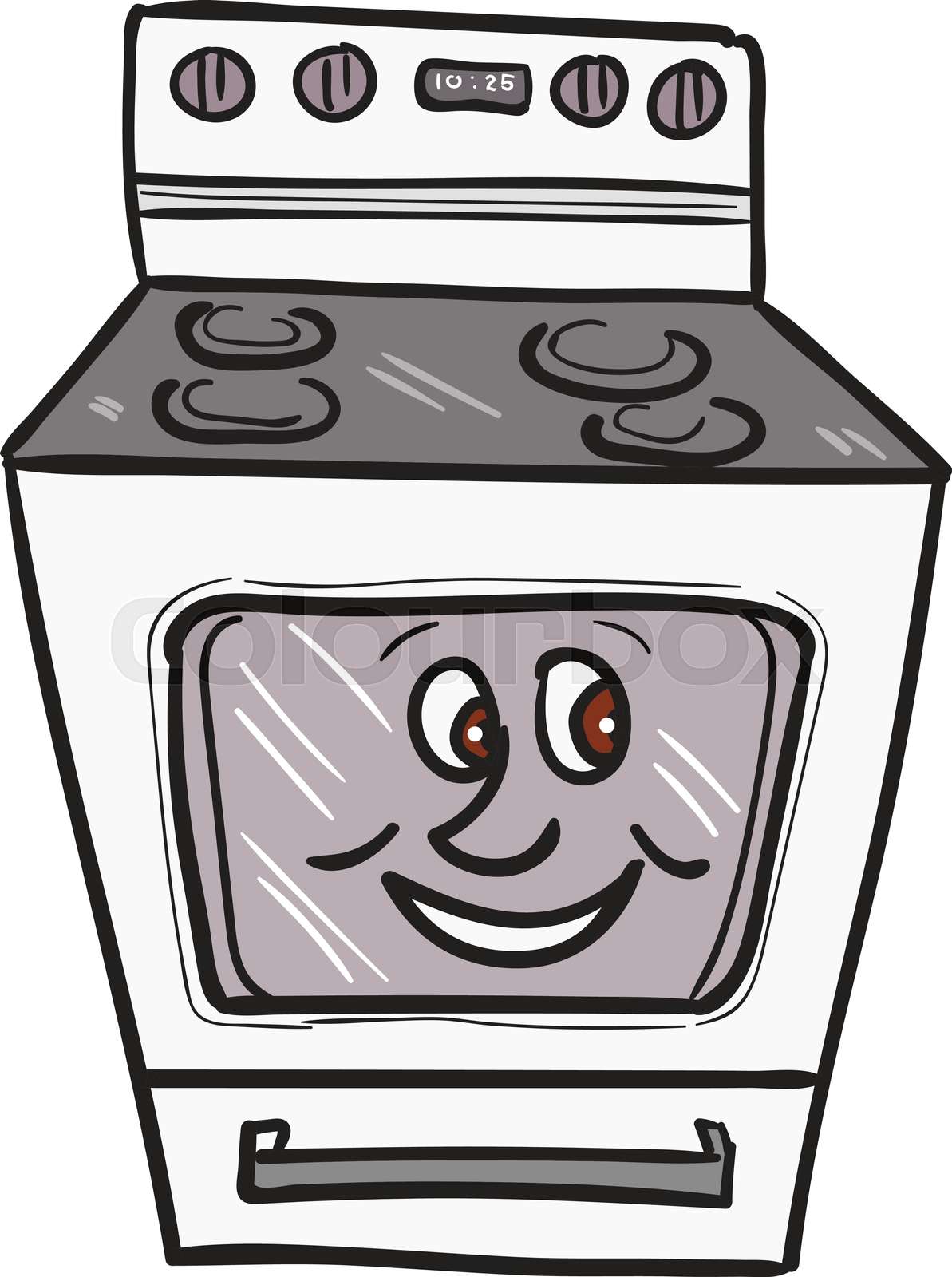 Oven Smiley Face Cartoon | Stock vector | Colourbox