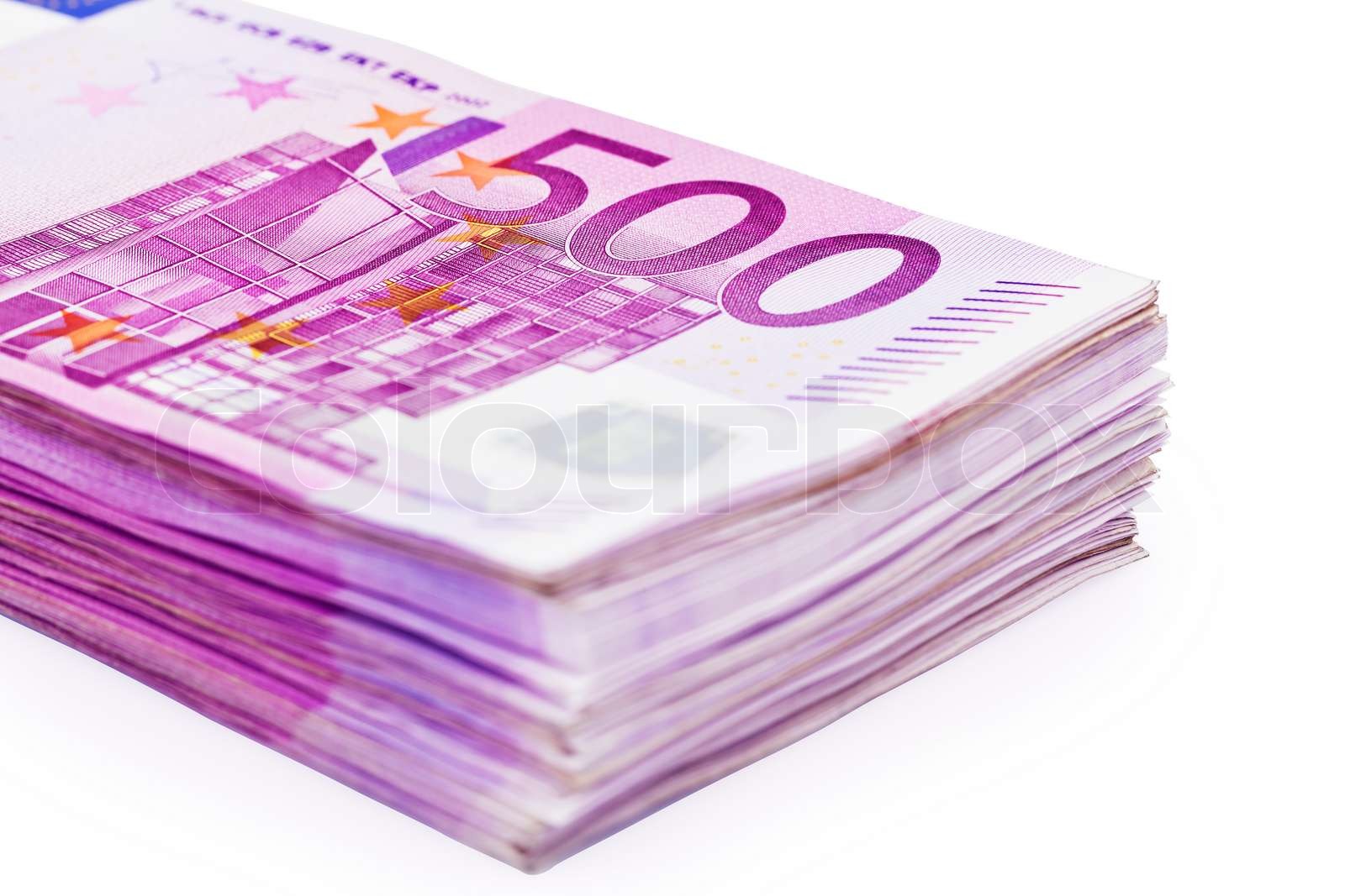 500 Euro Note Stack