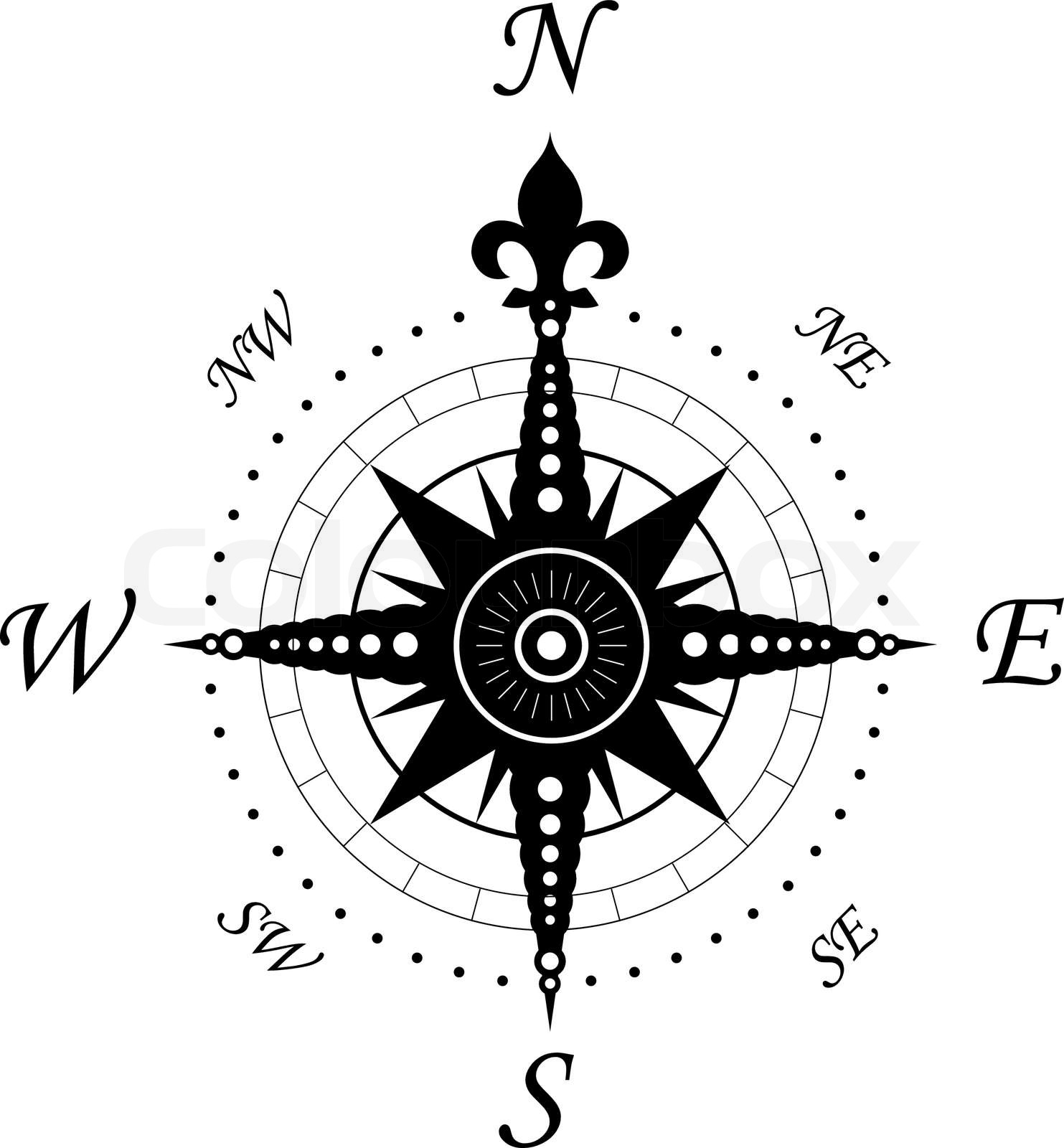 Vintage compass Symbol auf weißem für Design isoliert | Stock-Vektor ...