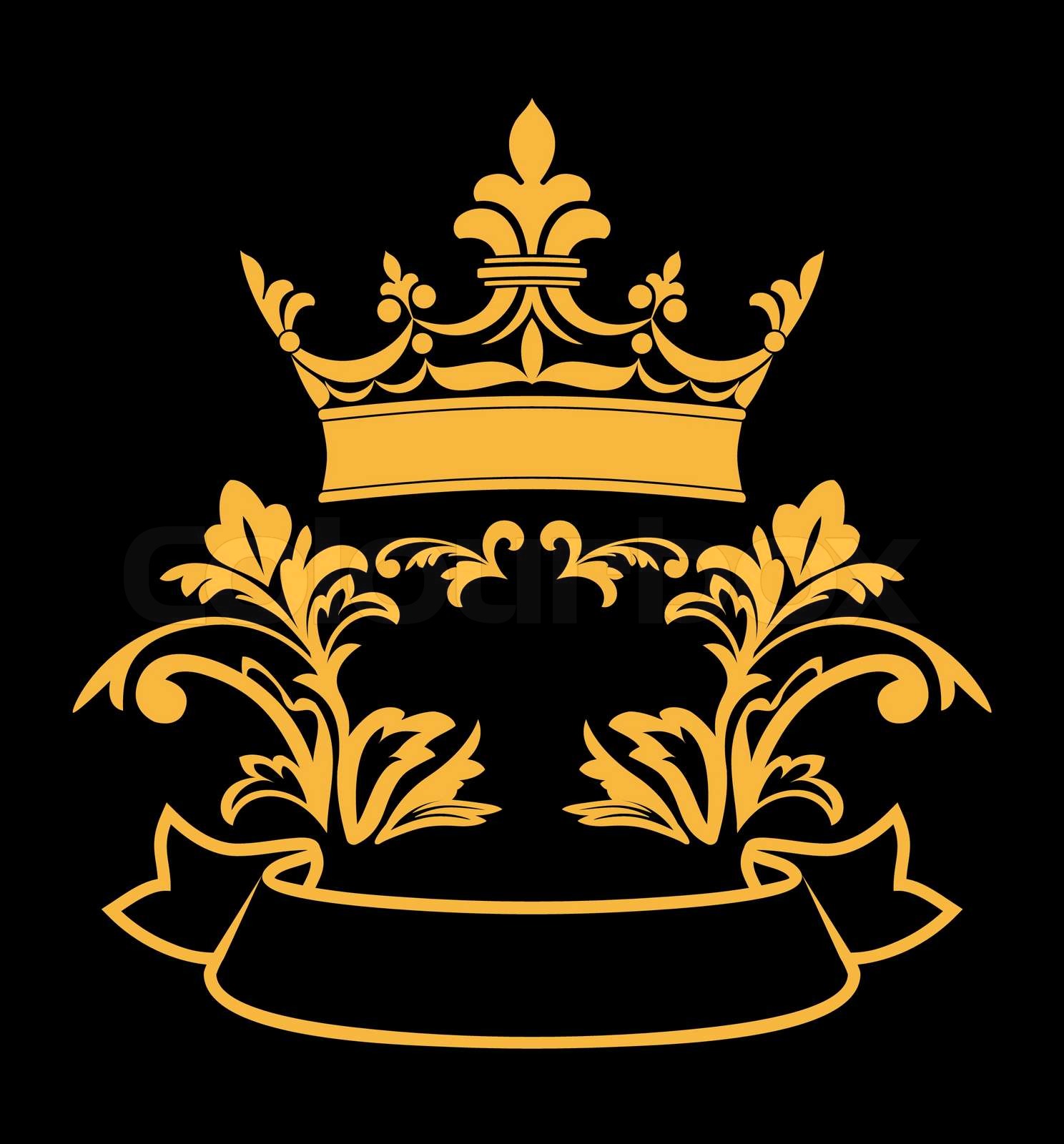 Heraldische Krone mit Elementen für Design und dekorieren | Stock ...