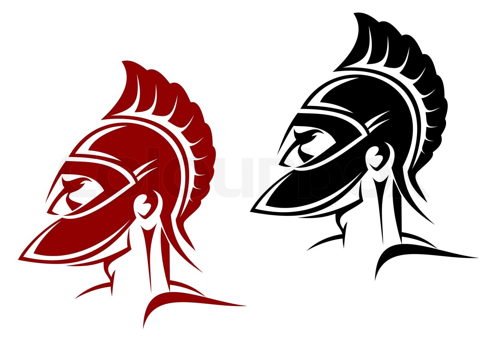 Ancient warrior symbol as a concept of security or power | Stock vector ...