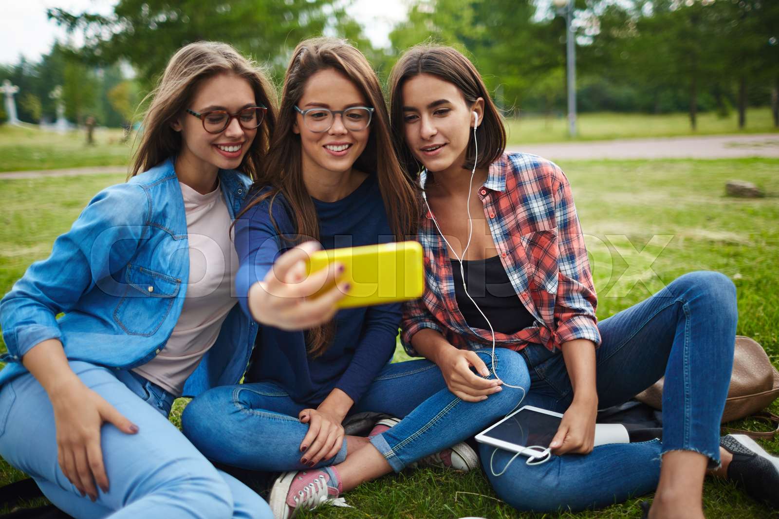 Selfie of girls | Stock image | Colourbox
