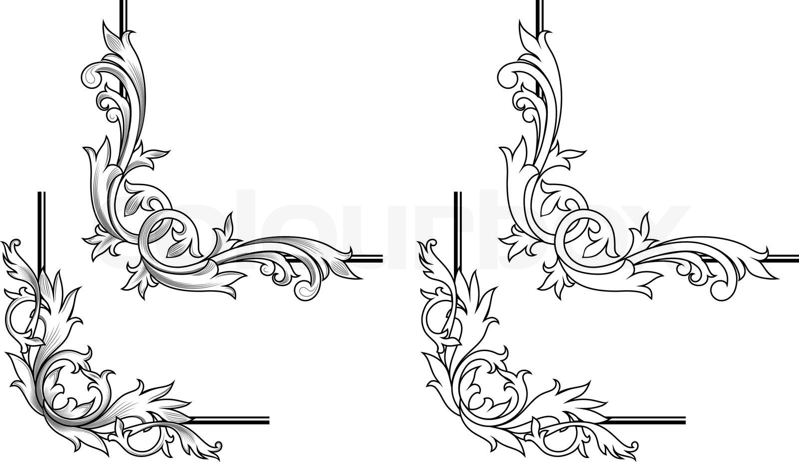 Swirl elements and monograms for design and decorate | Stock vector ...