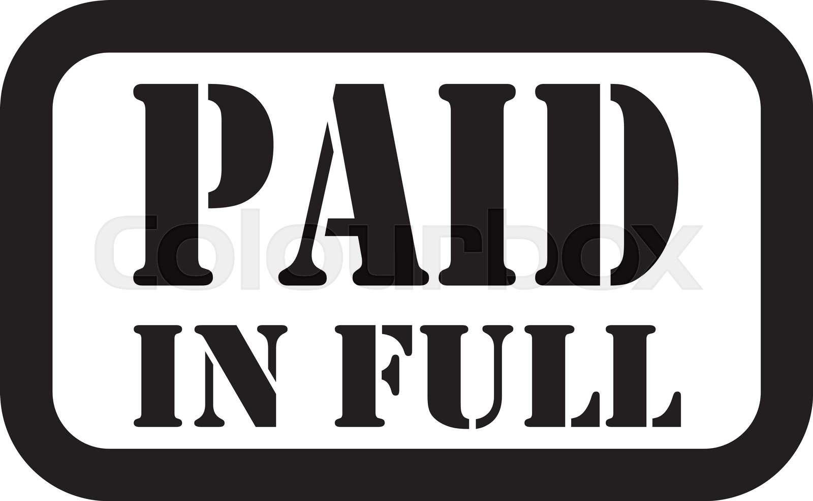 PAID IN FULL | Stock vector | Colourbox