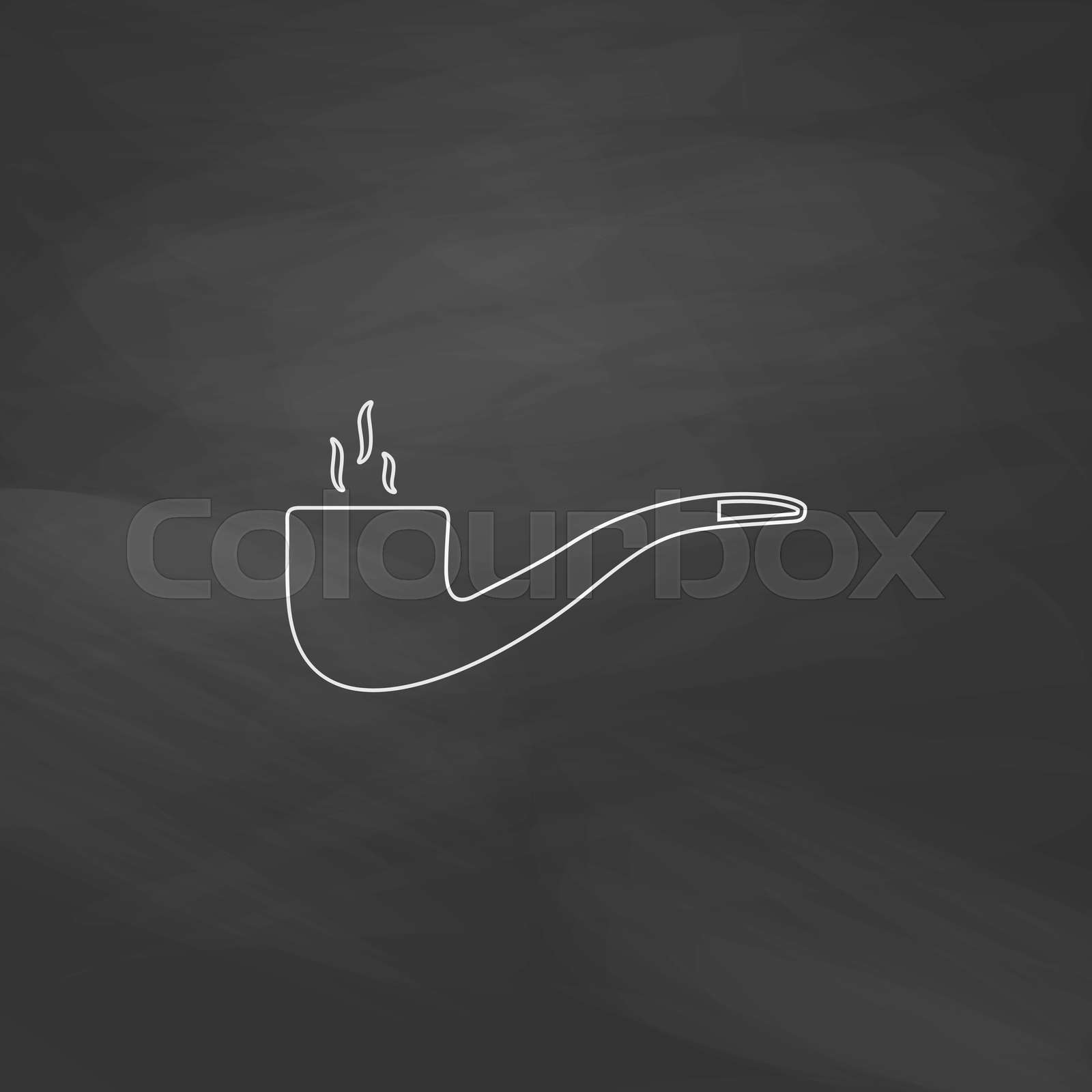 smoky pipe computer symbol | Stock vector | Colourbox