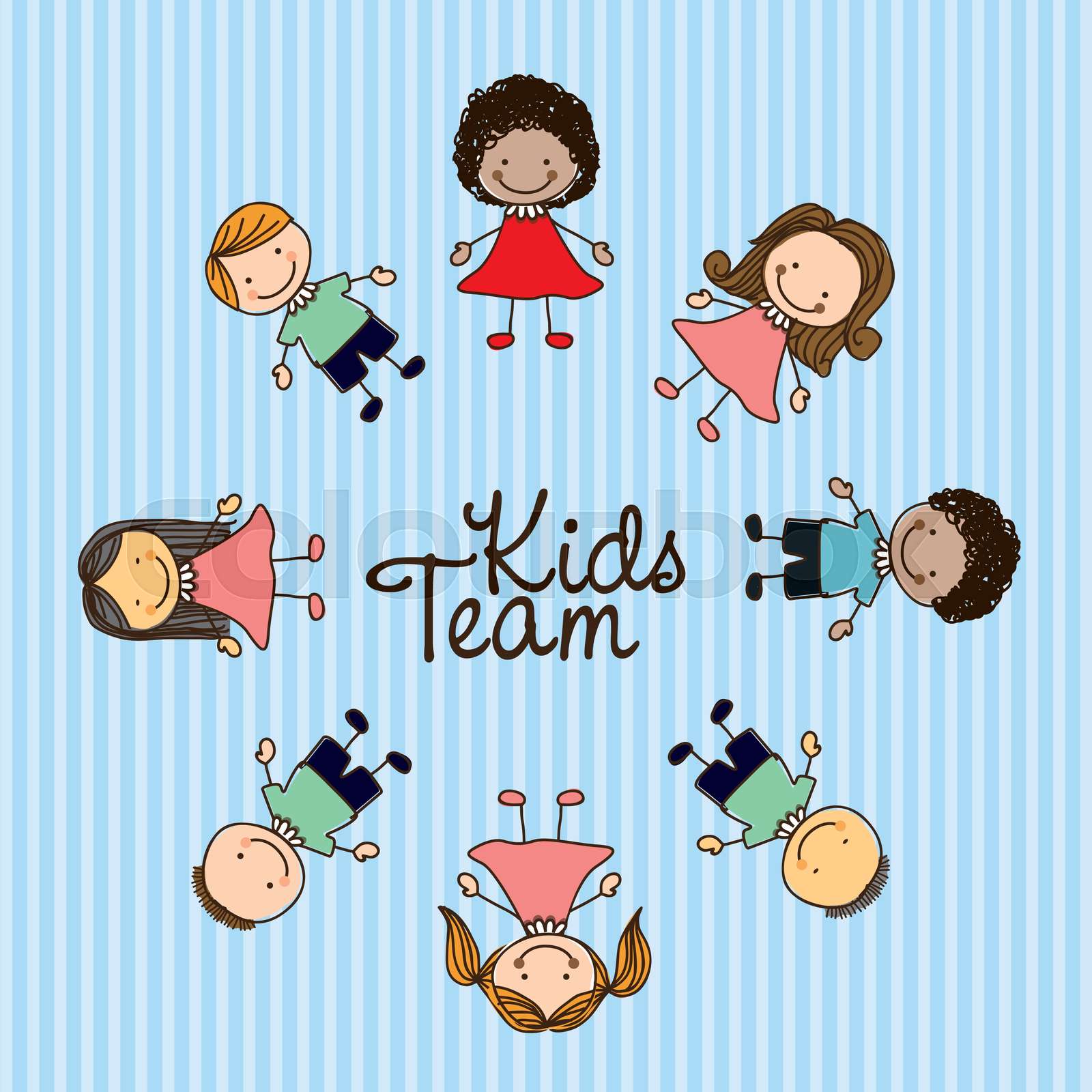 Kids Team | Stock vector | Colourbox