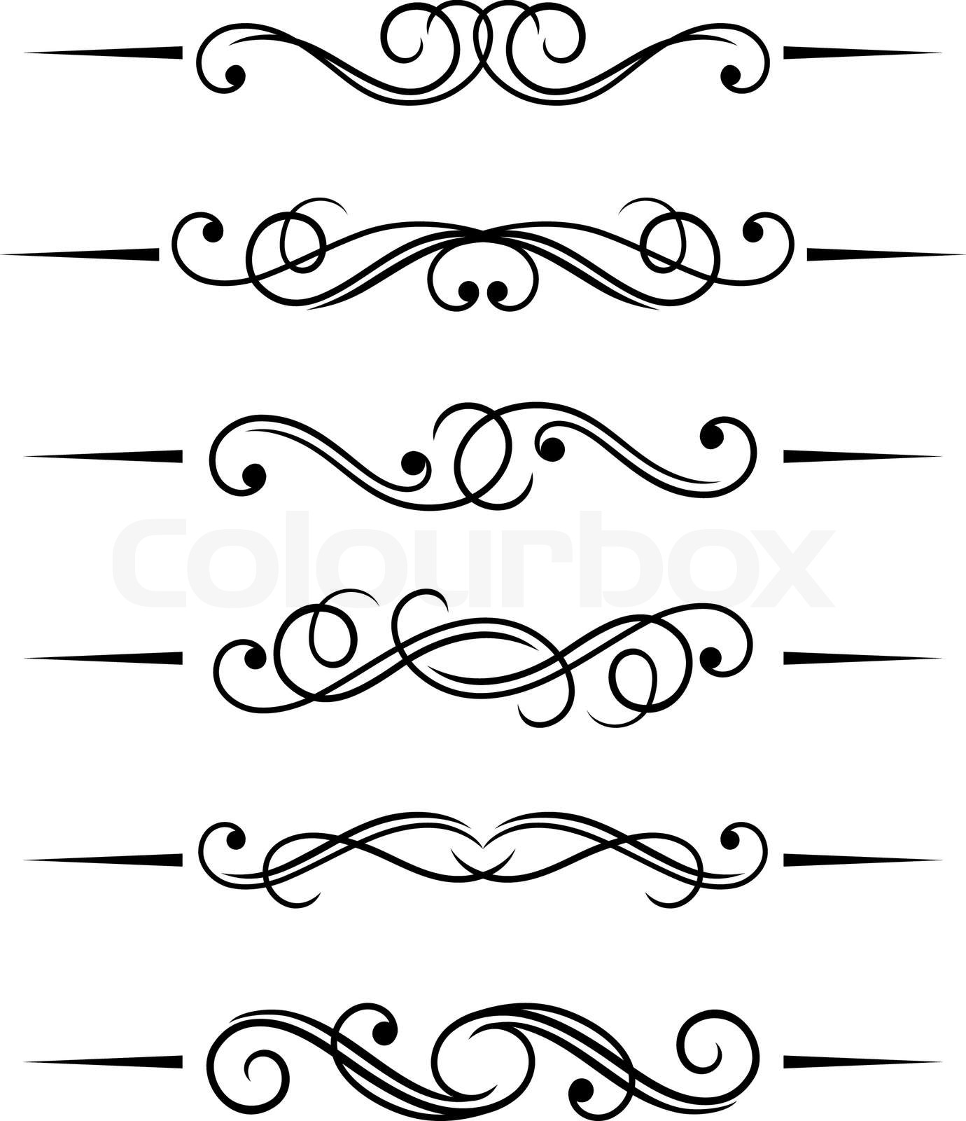 Swirl elements and monograms for design and decorate | Stock vector ...