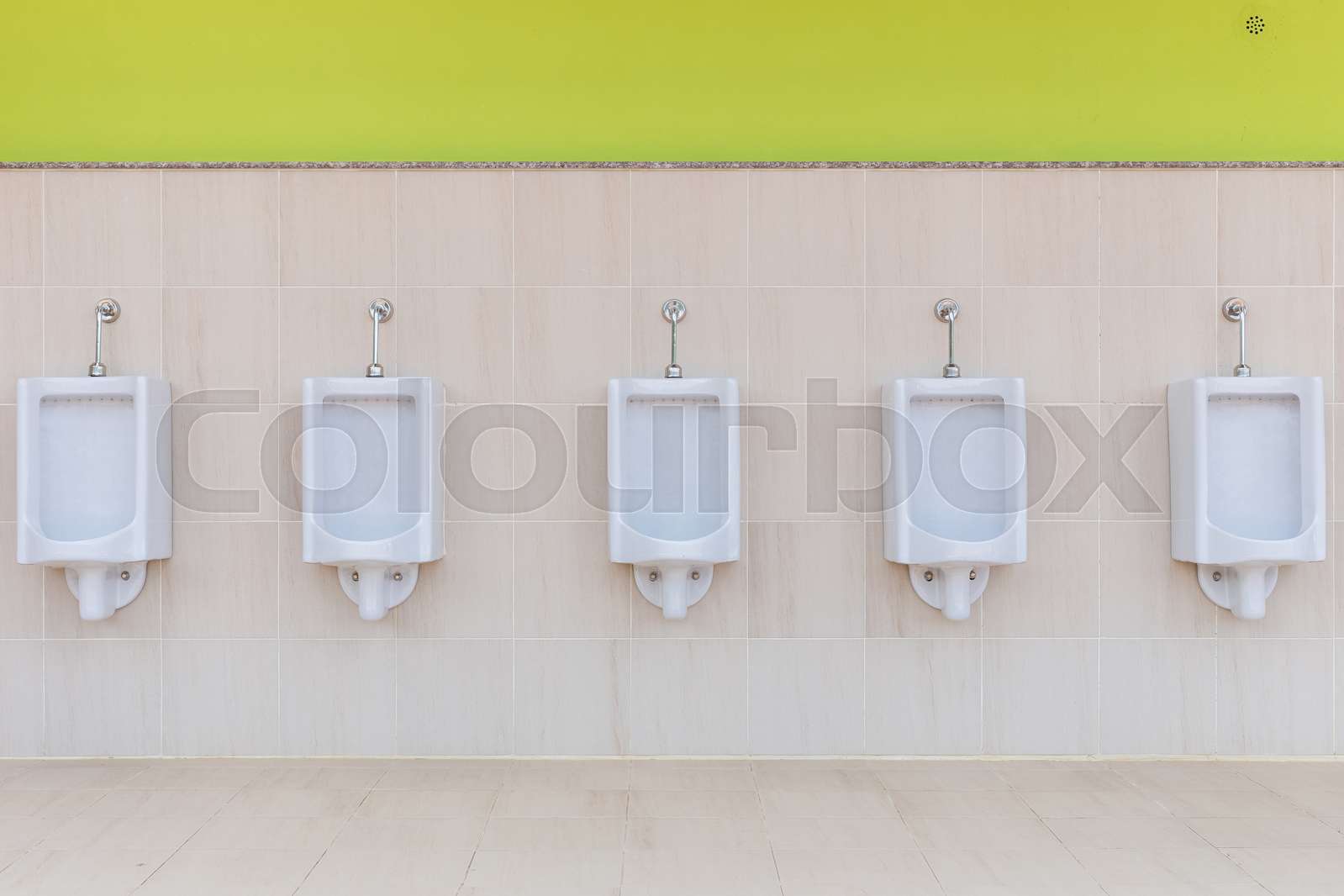 Row outdoor urinals Men public toilet | Stock image | Colourbox