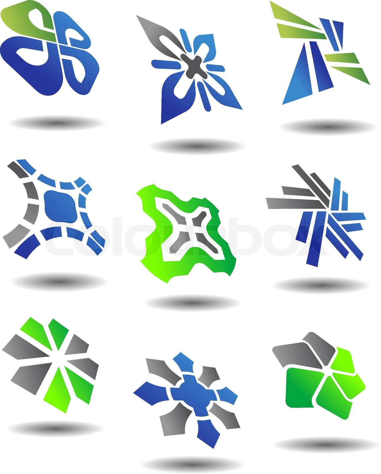 Set of different abstract symbols for design | Stock vector | Colourbox