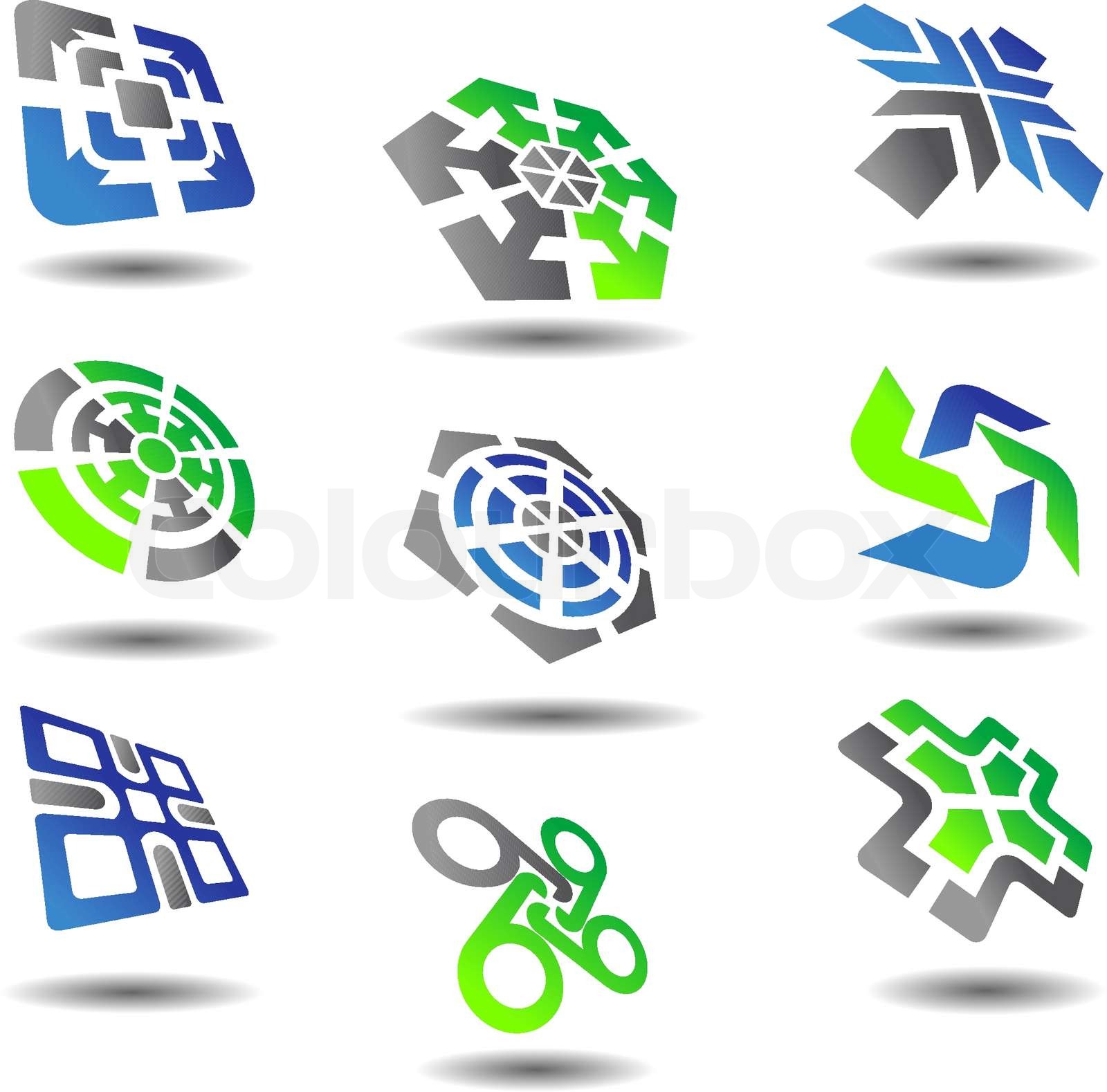 Set of different abstract symbols for design | Stock vector | Colourbox