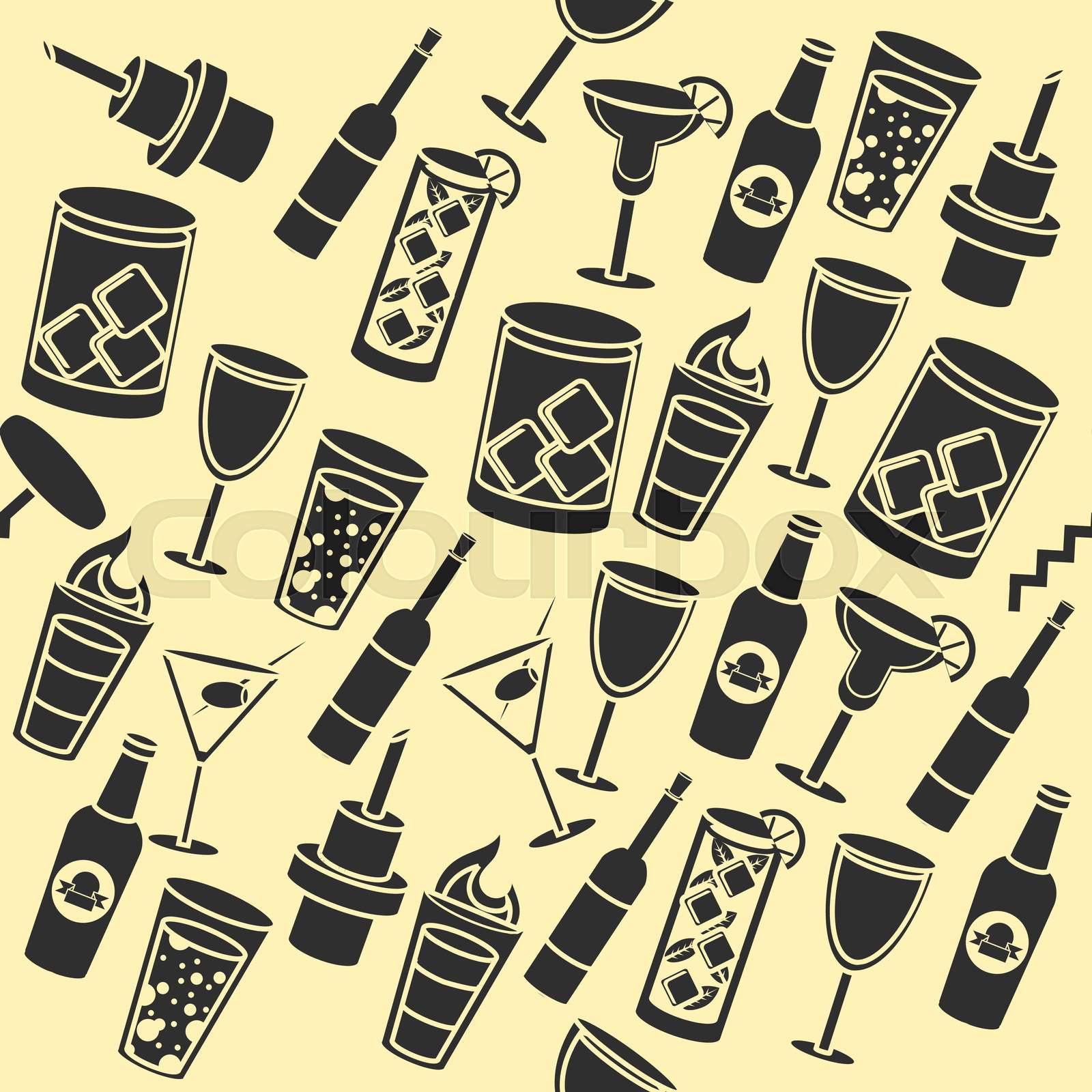 Bar set pattern | Stock vector | Colourbox