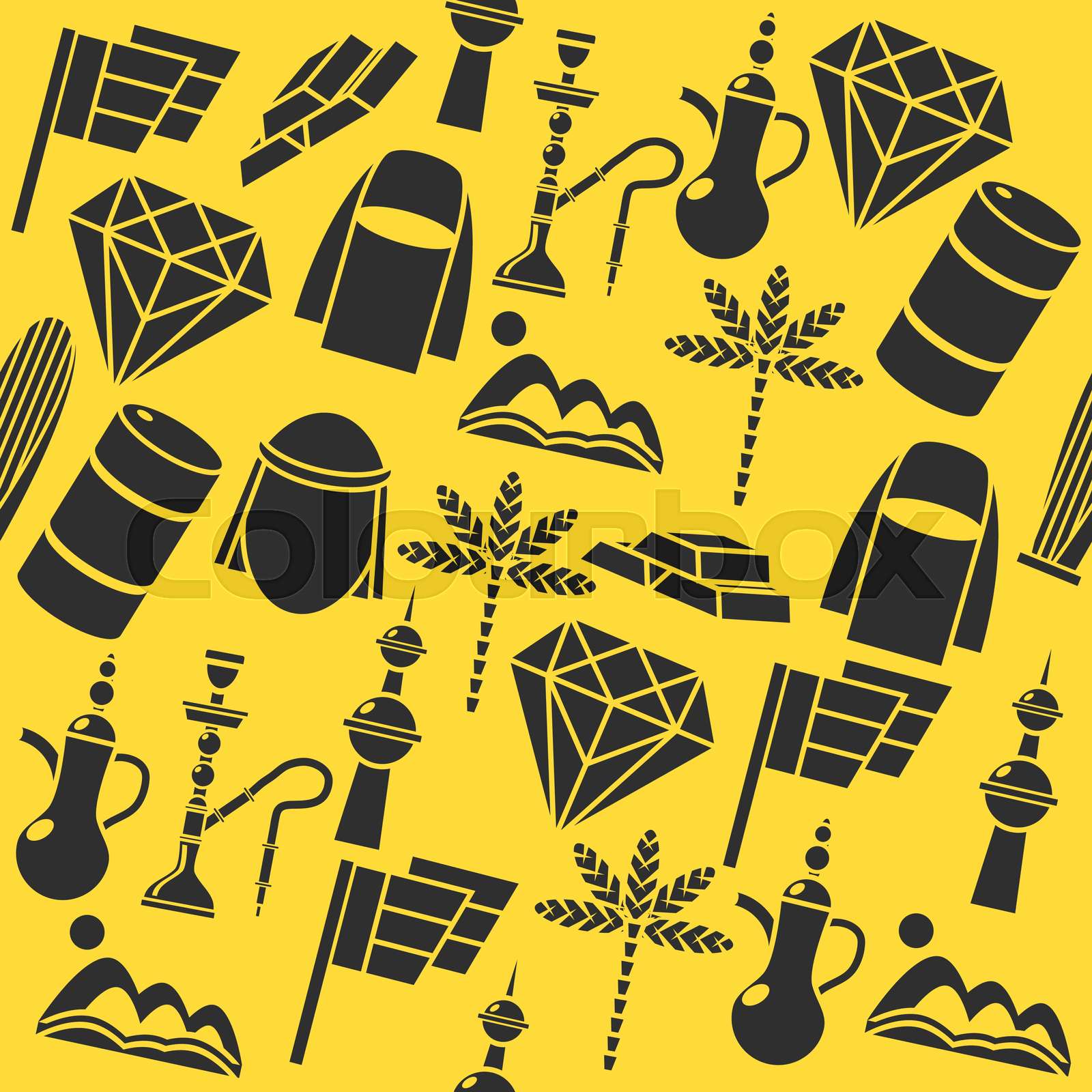 Hand drawn UAE pattern | Stock vector | Colourbox