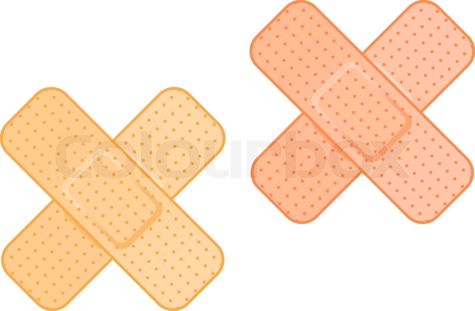 Medizinische Pflaster für erste Hilfe isoliert auf weiß | Stock-Vektor ...