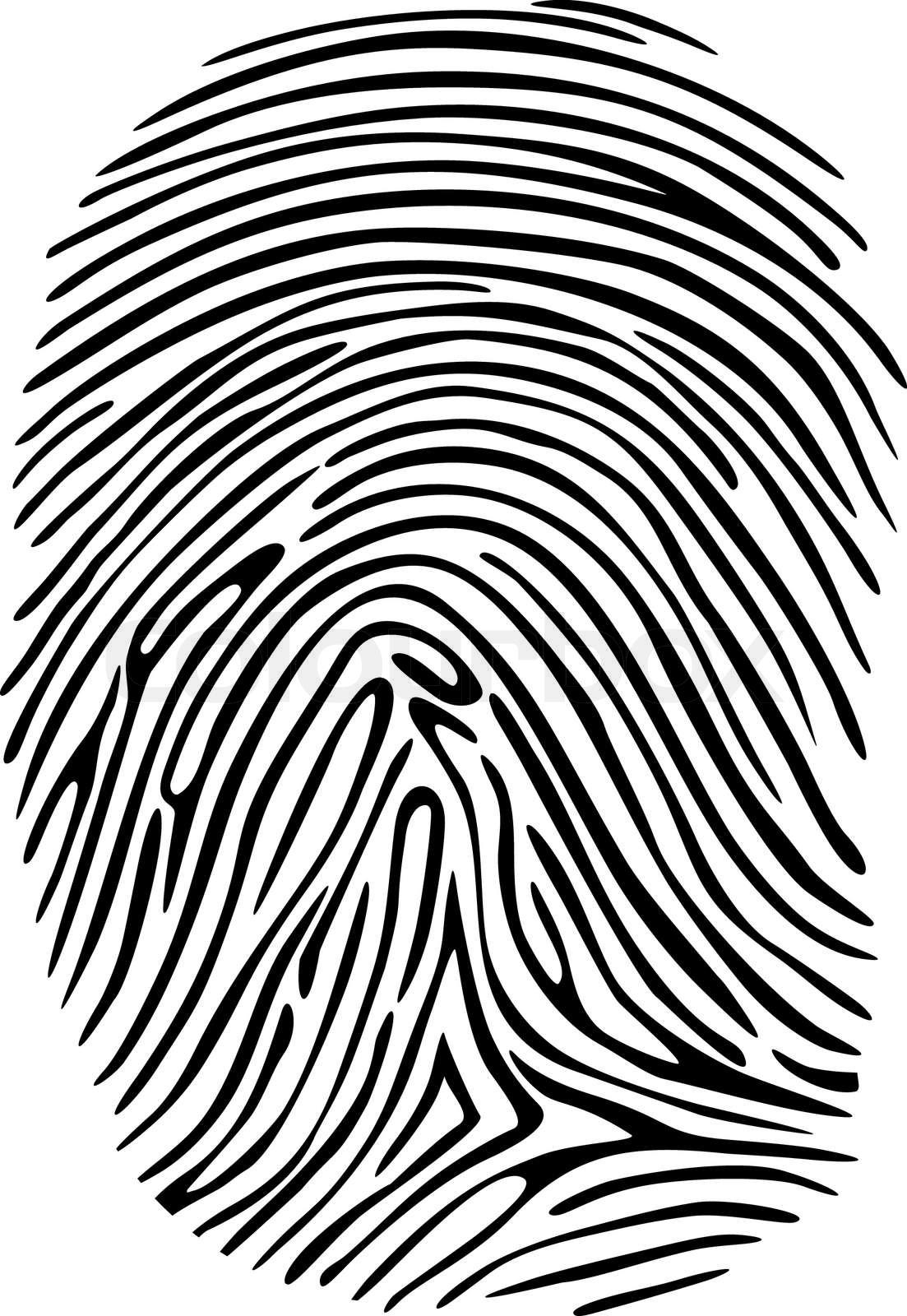 Criminal fingerprint for detective, sequrity orprivacy design concepts ...