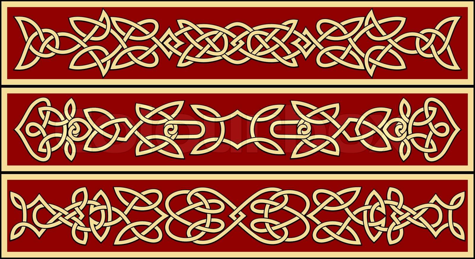 Celtic ornaments and patterns for irish or religious design | Stock ...