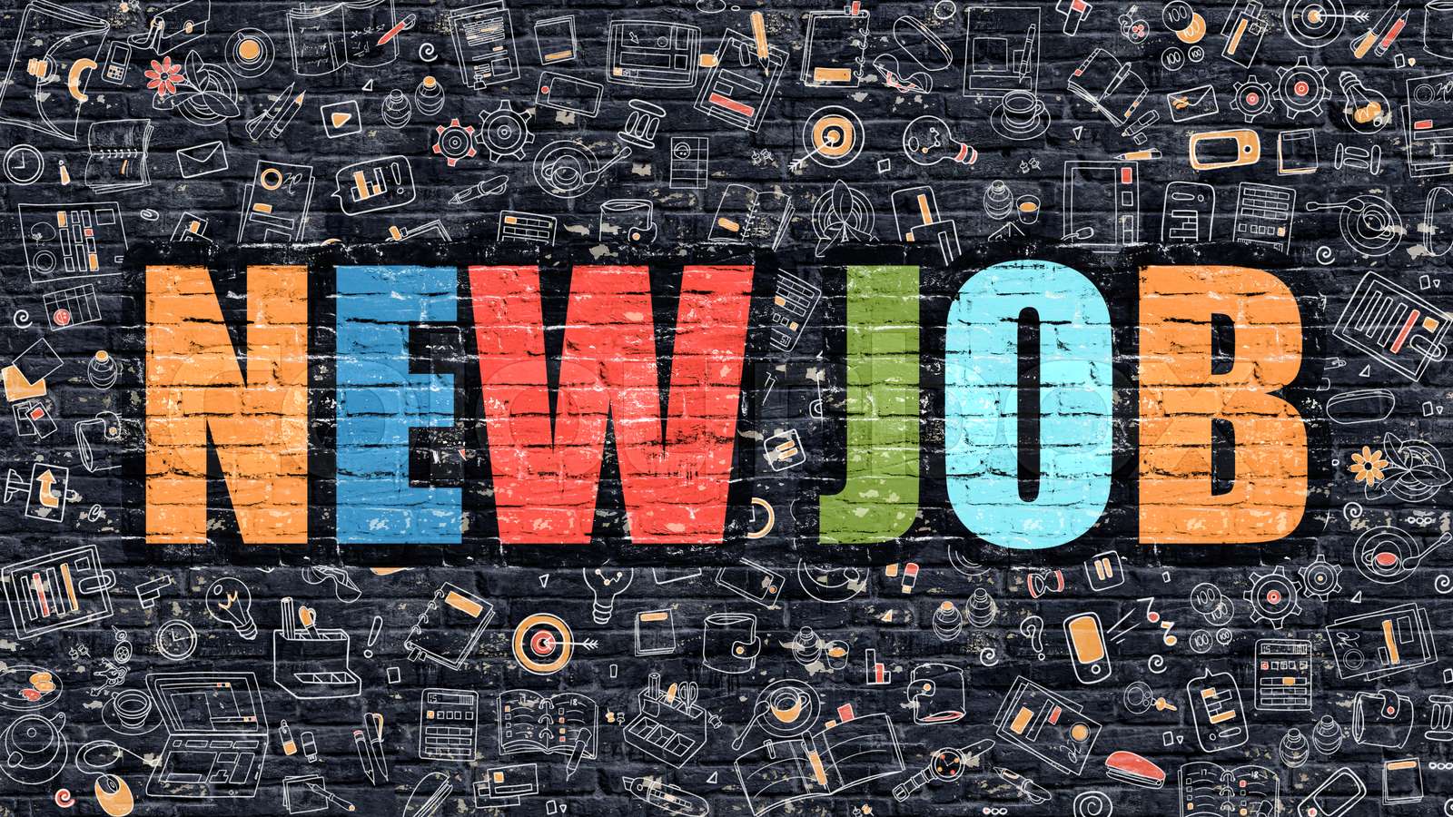 New Job Concept with Doodle Design Icons. | Stock image | Colourbox