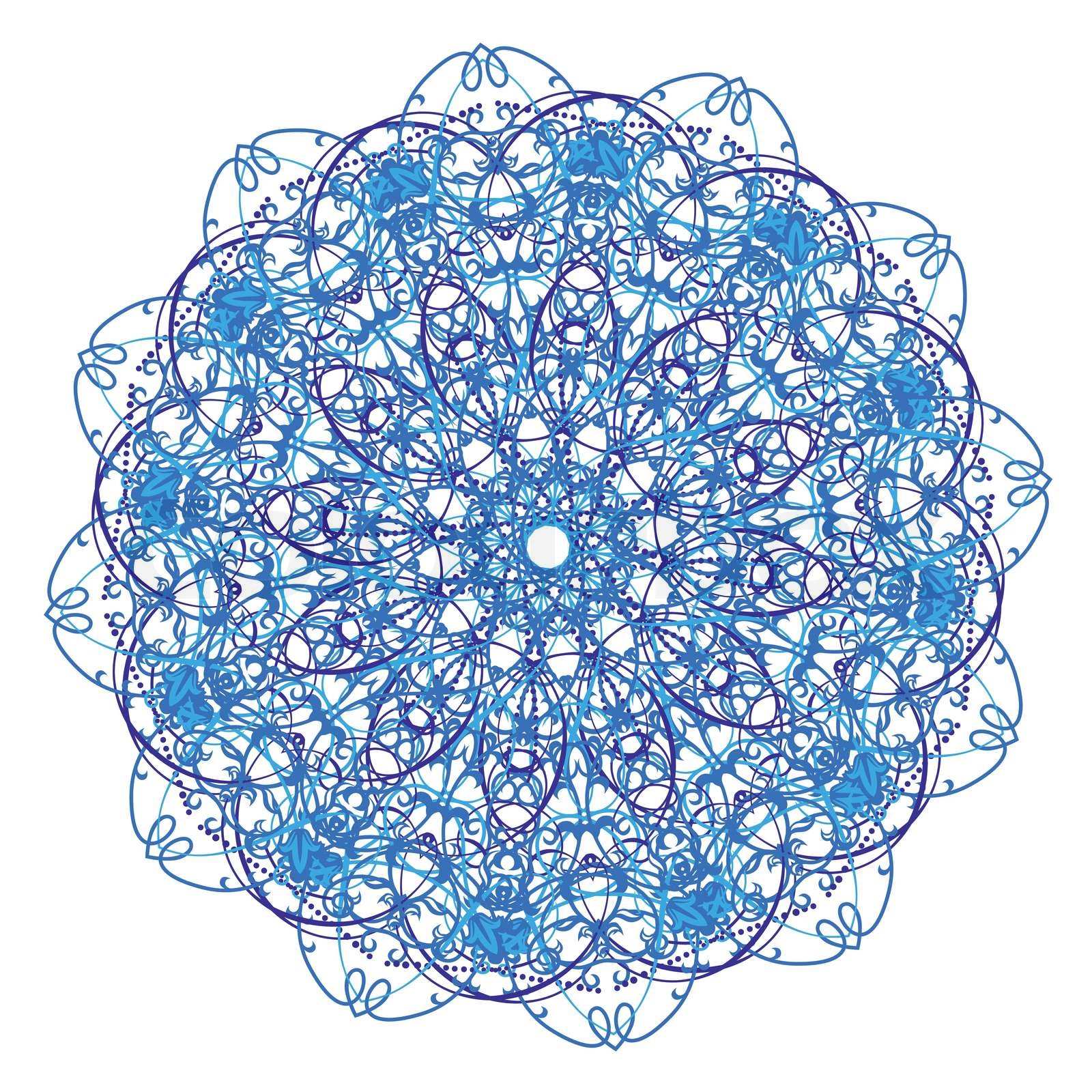 Abstract Christmas Snowflake Consisting Of Set Of Elements Stock