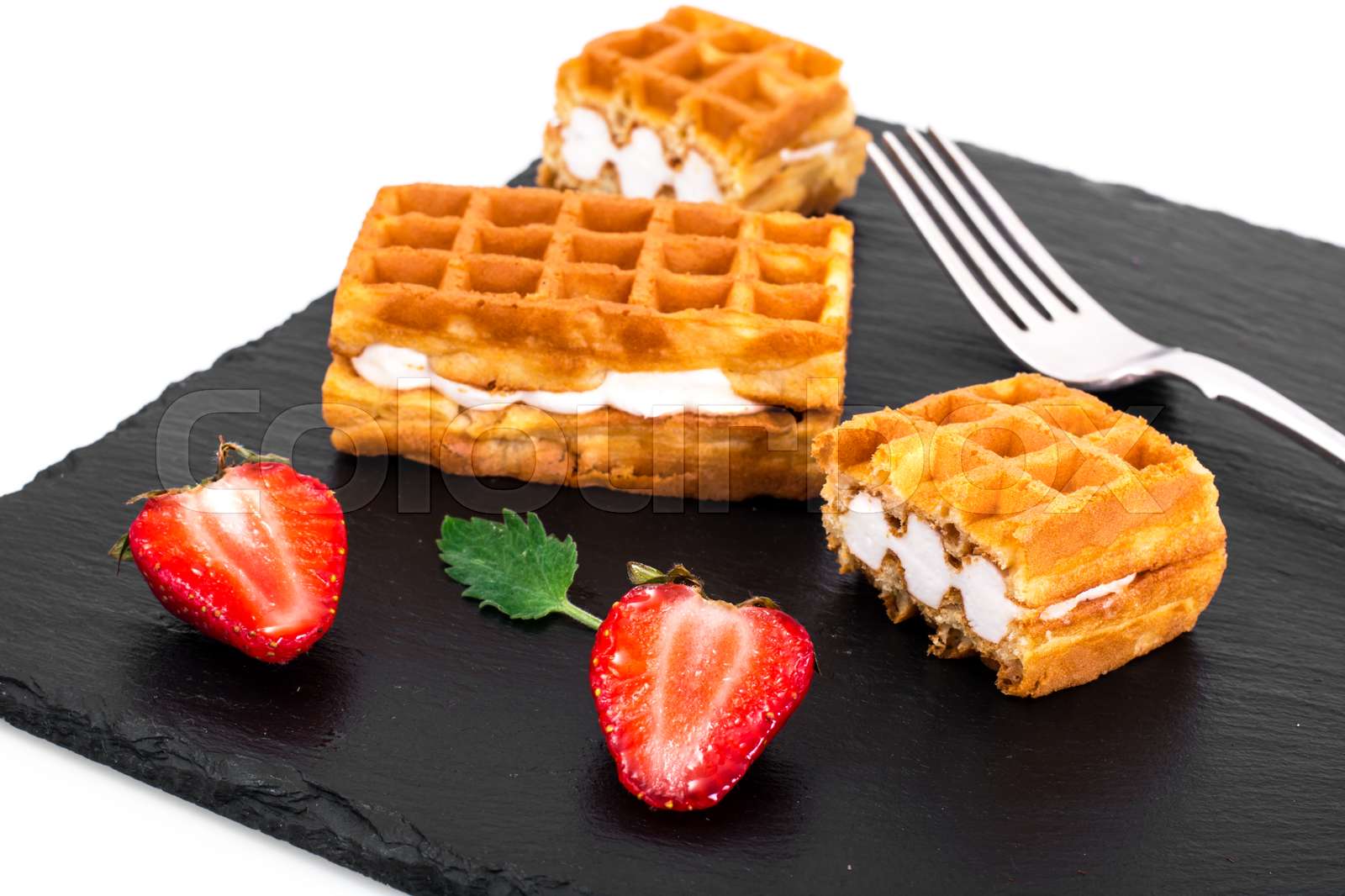 Sweet Tasty Viennese Waffles | Stock image | Colourbox