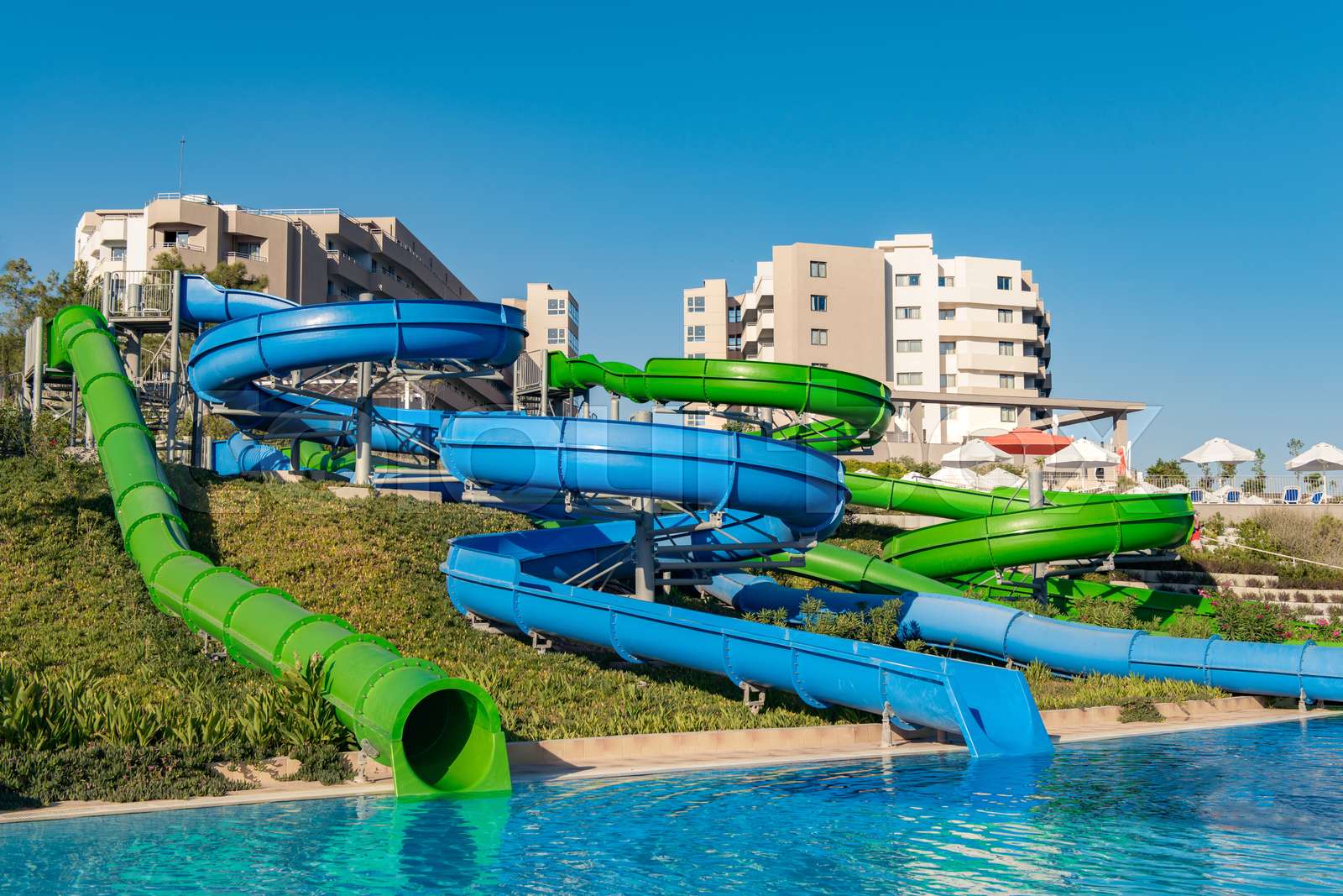 Water entertainment part of swimming pool | Stock image | Colourbox