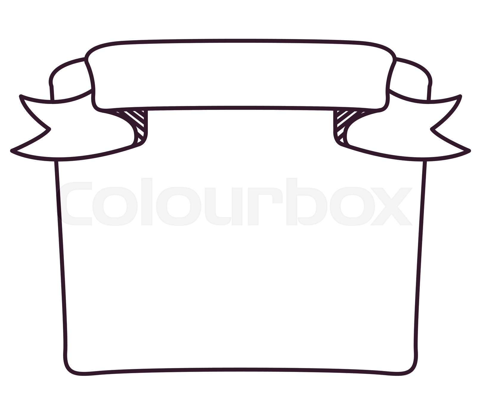 ribbon label silhouette design | Stock vector | Colourbox