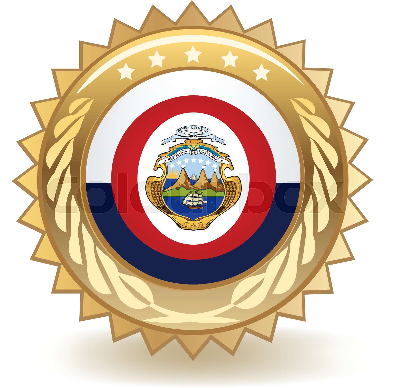 Costa Rica Badge | Stock vector | Colourbox