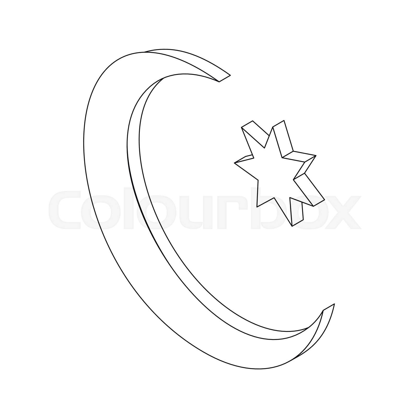 muslimisch, halbmond, islam | Stock-Vektor | Colourbox