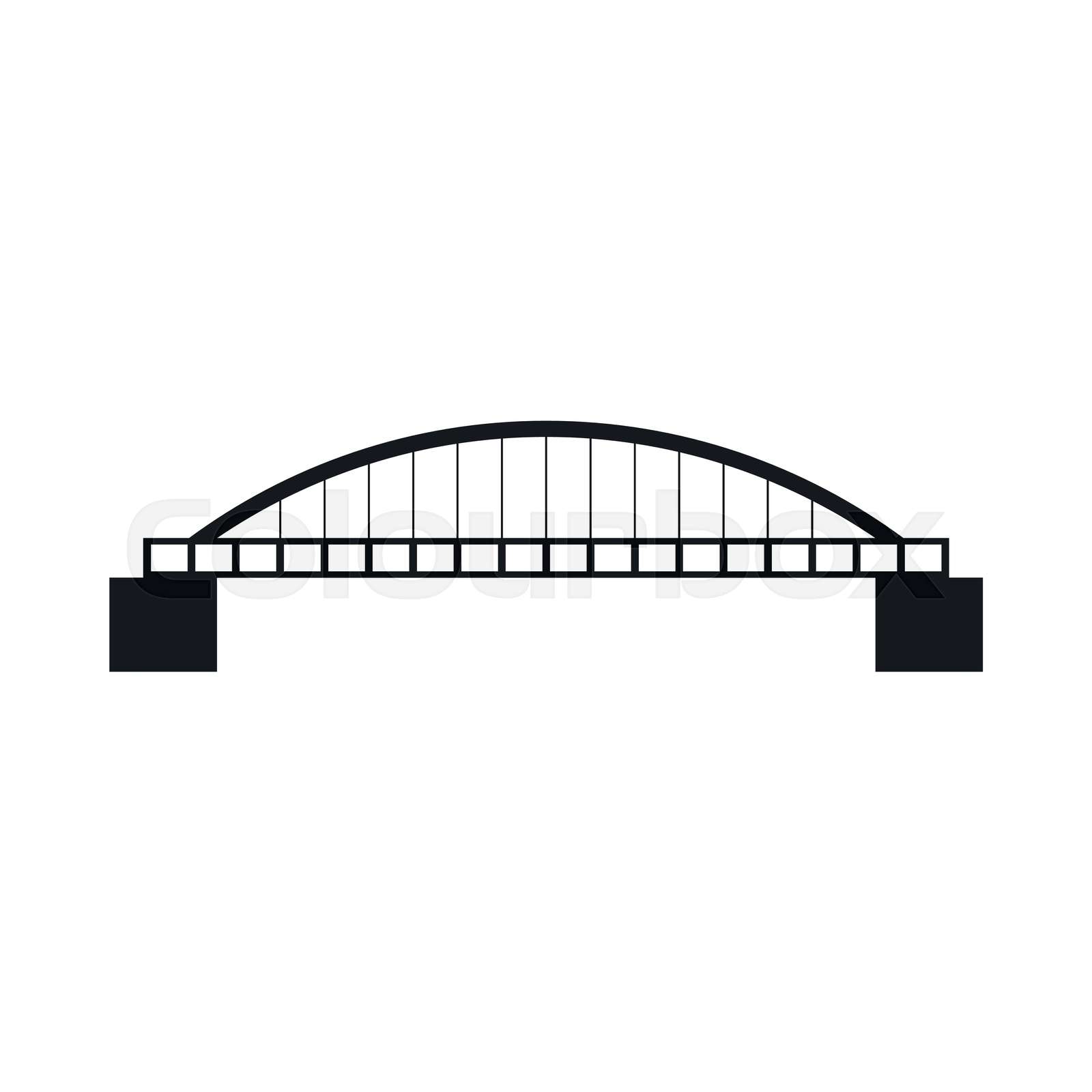 Curved Bridge Clipart Black And White