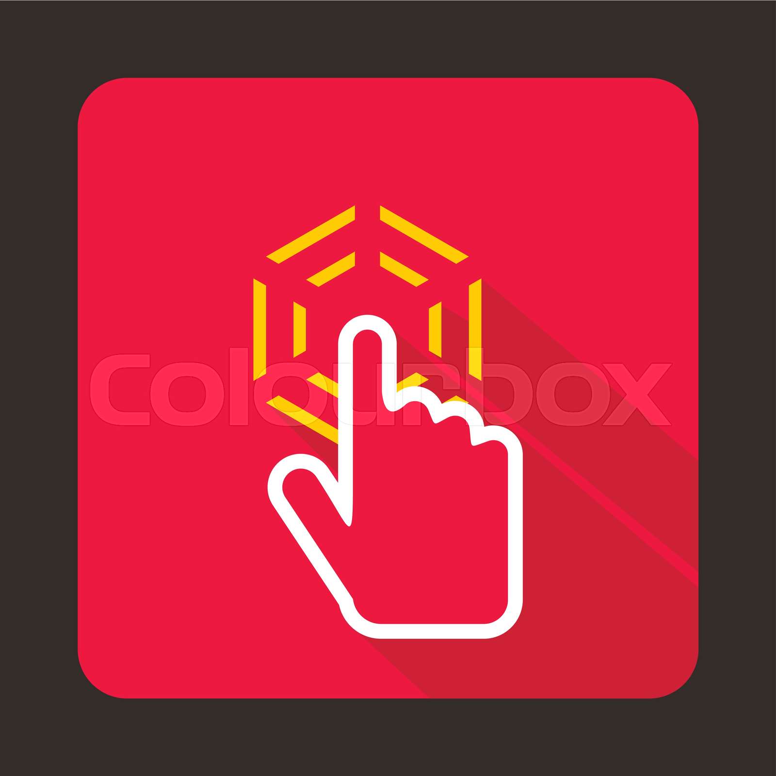 Mouse cursor hand icon, flat style | Stock vector | Colourbox