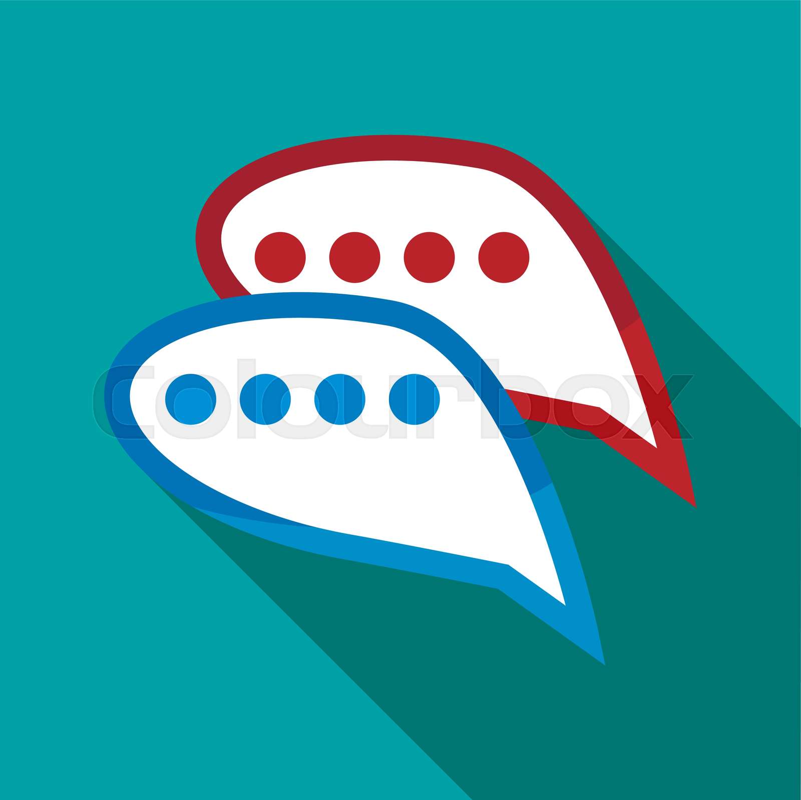 boble, tale, ikon | Stock vektor | Colourbox