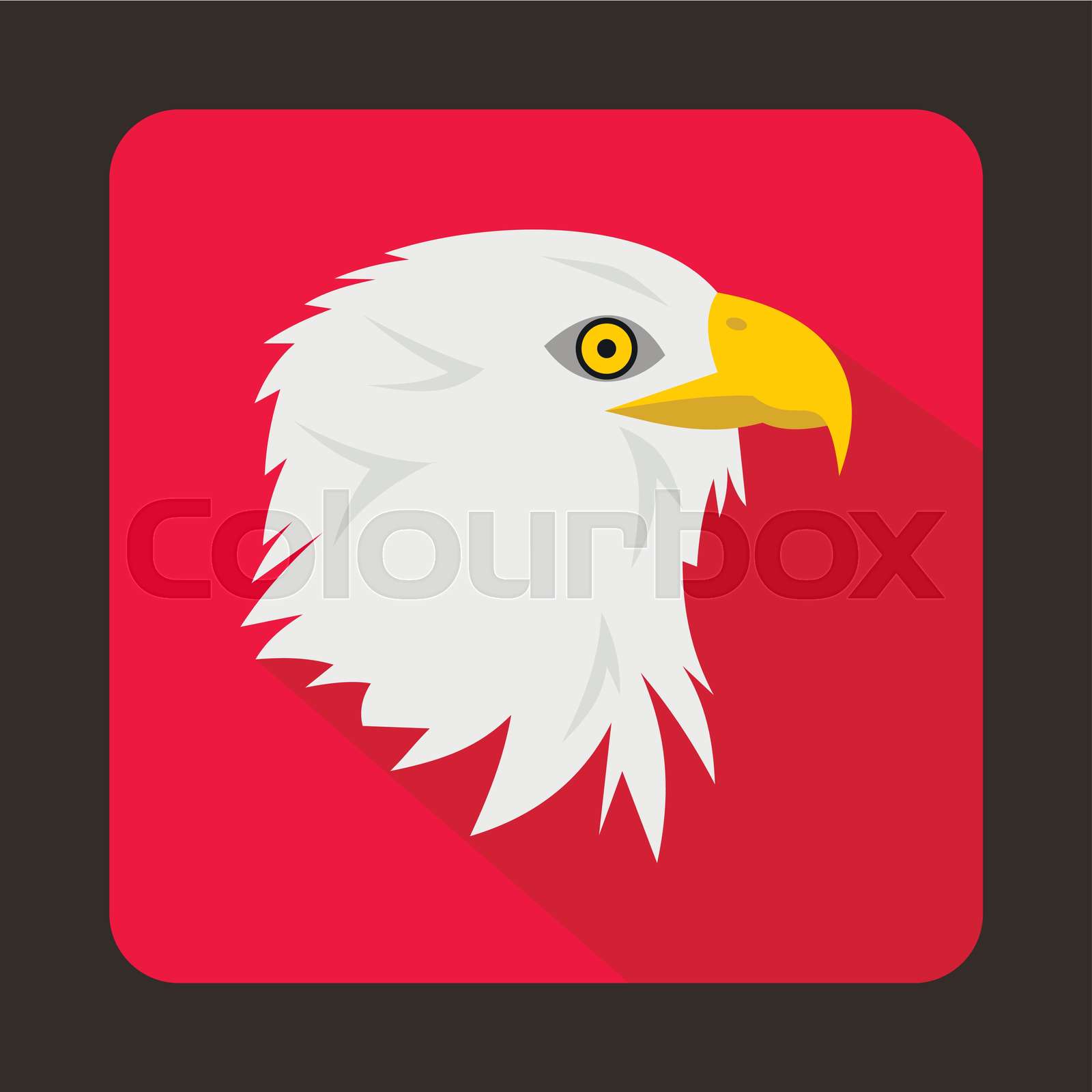 Eagle icon, flat style | Stock vector | Colourbox