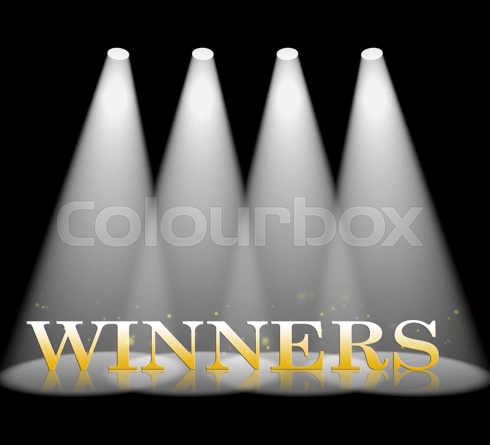 Winners Spotlight Means Winning Teamwork 3d Rendering | Stock image ...