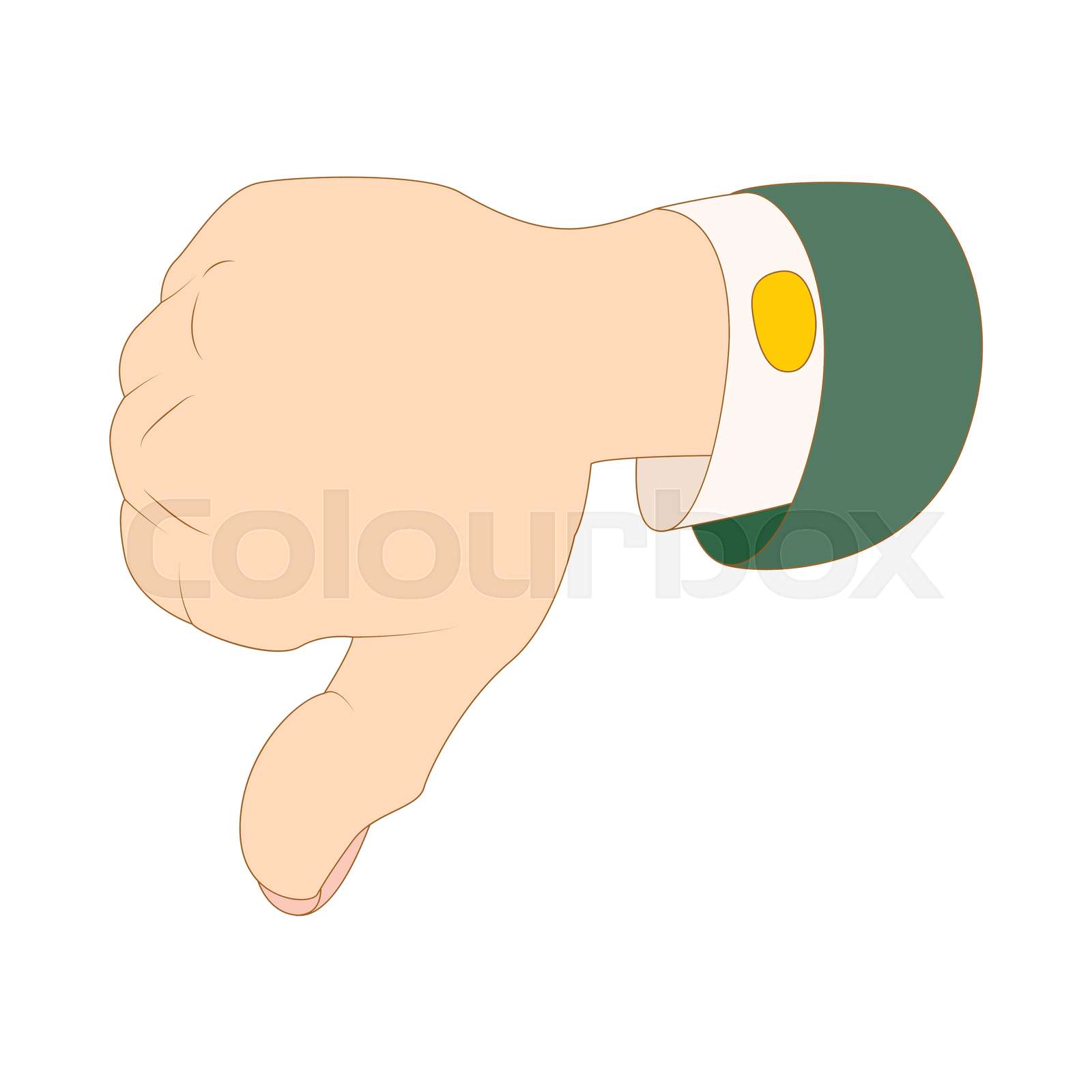 daumen, abwärts, icon | Stock-Vektor | Colourbox