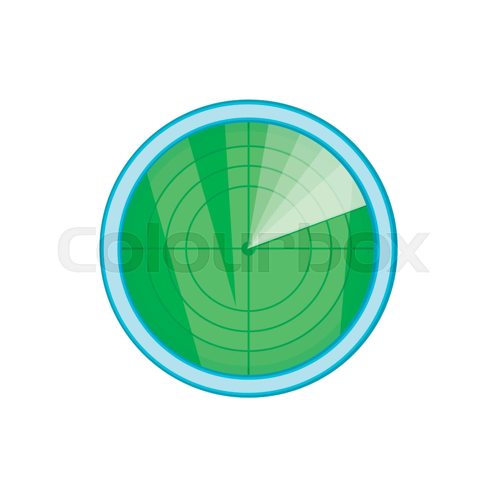 Radar icon, cartoon style | Stock vector | Colourbox