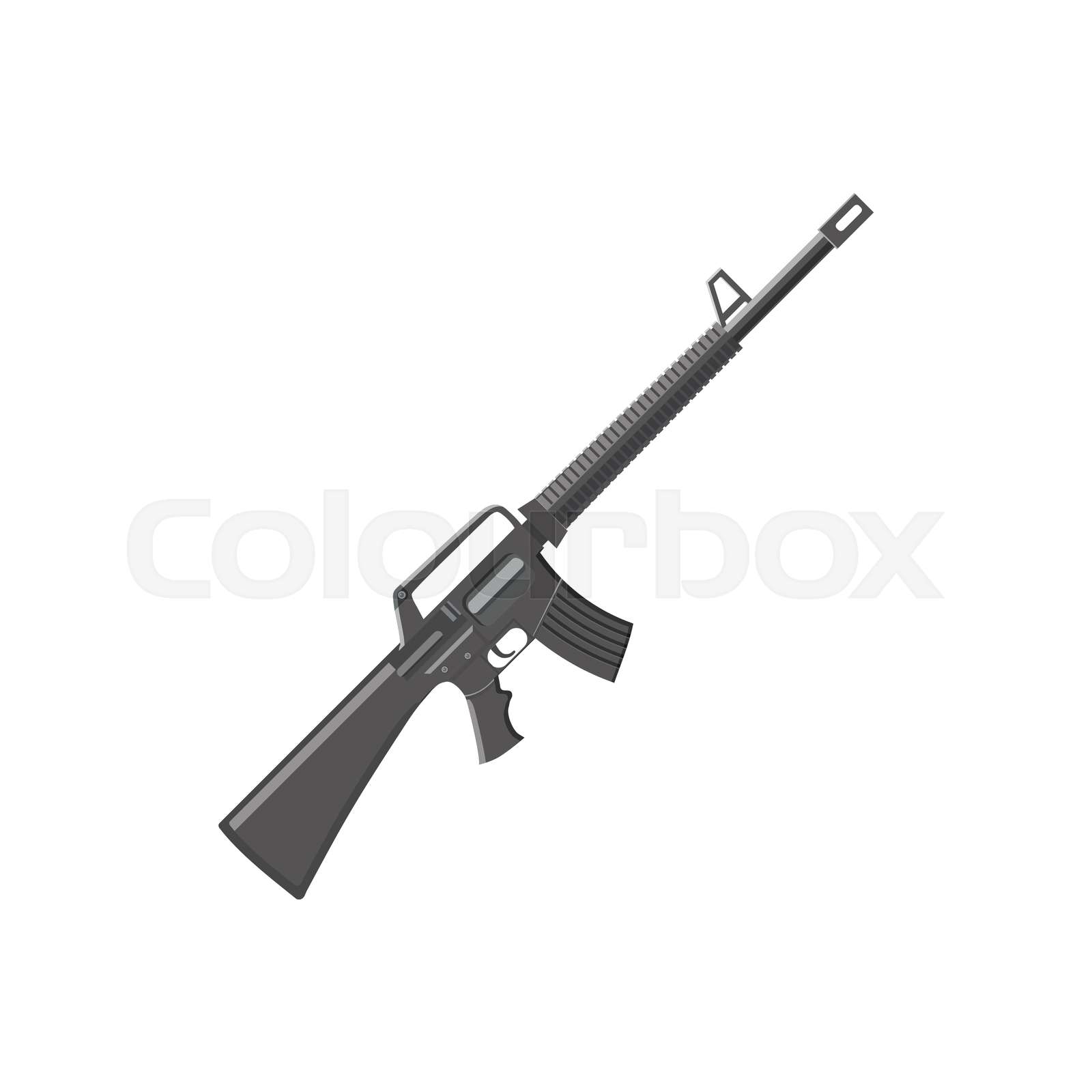 Military rifle icon, cartoon style | Stock vector | Colourbox