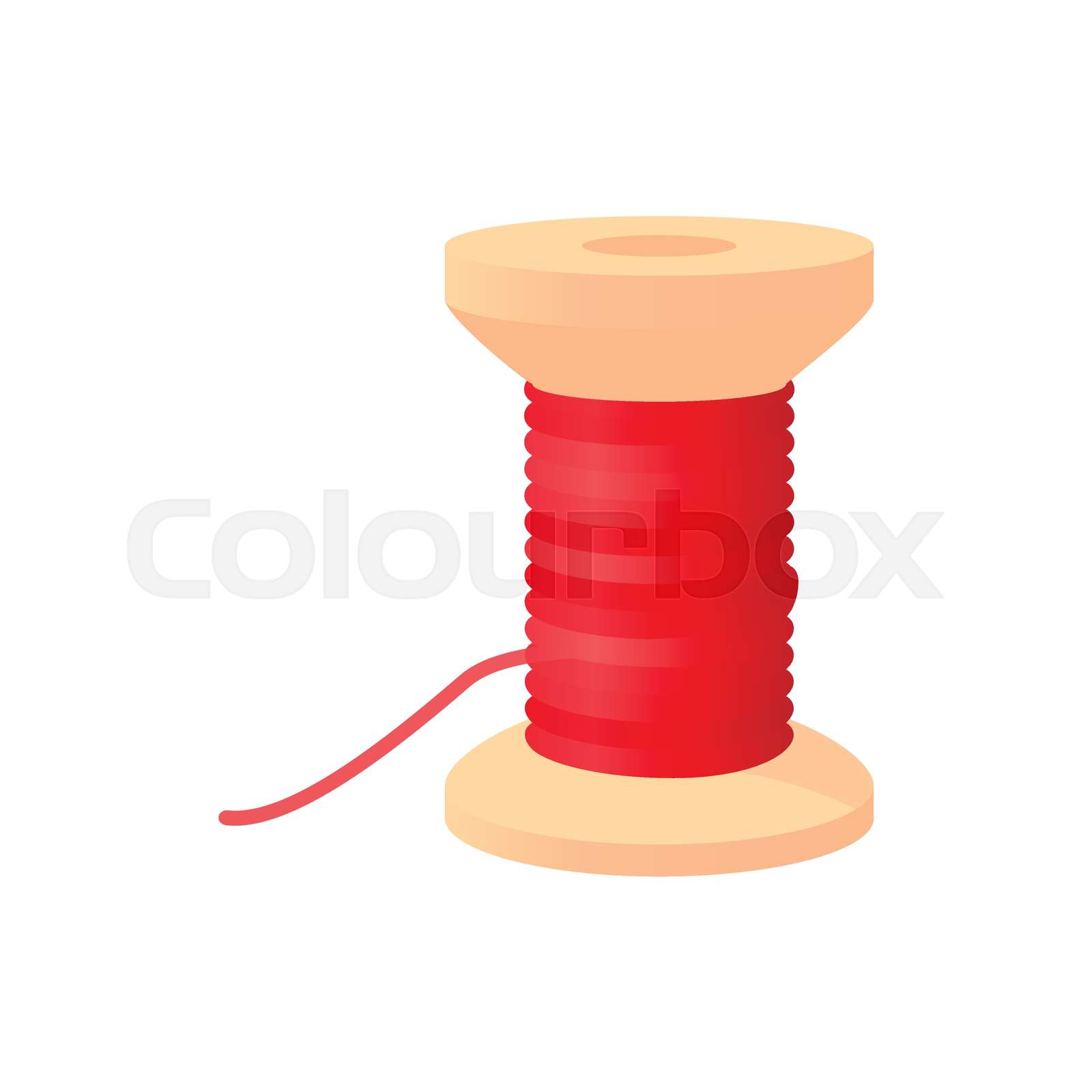 Spool of thread icon, cartoon style | Stock vector | Colourbox