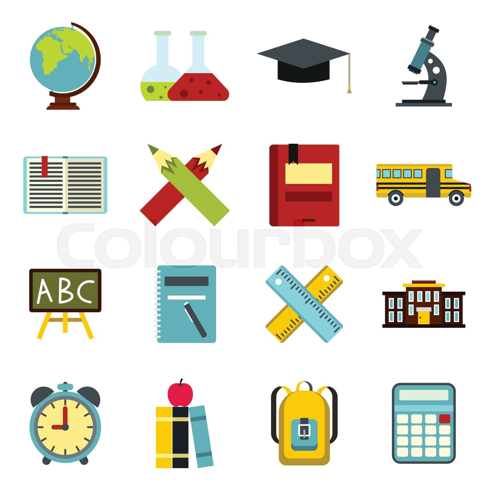 schule, ausbildung, icons | Stock-Vektor | Colourbox
