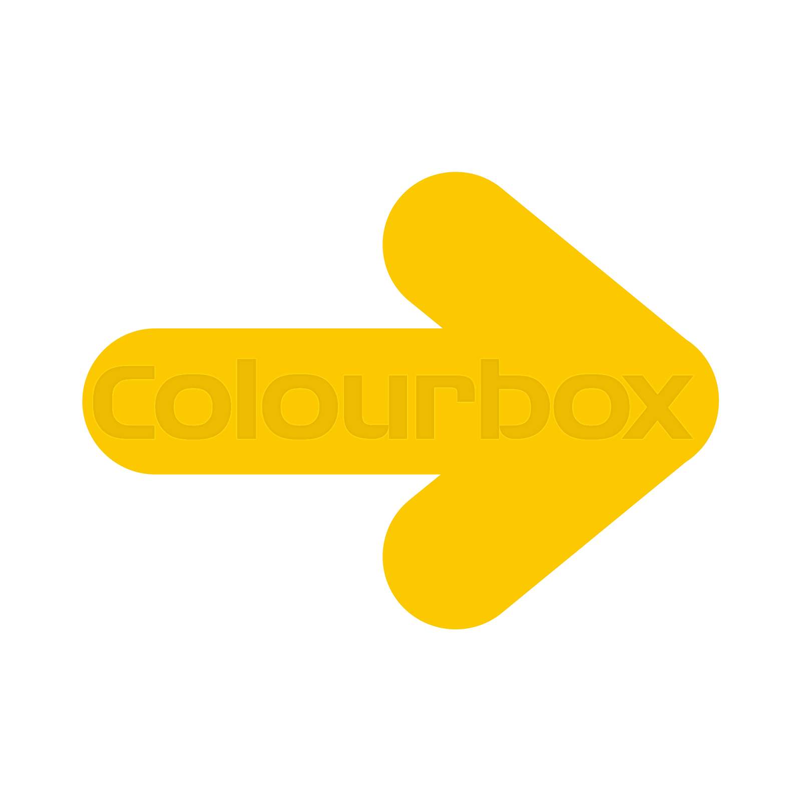 Yellow right arrow icon | Stock image | Colourbox