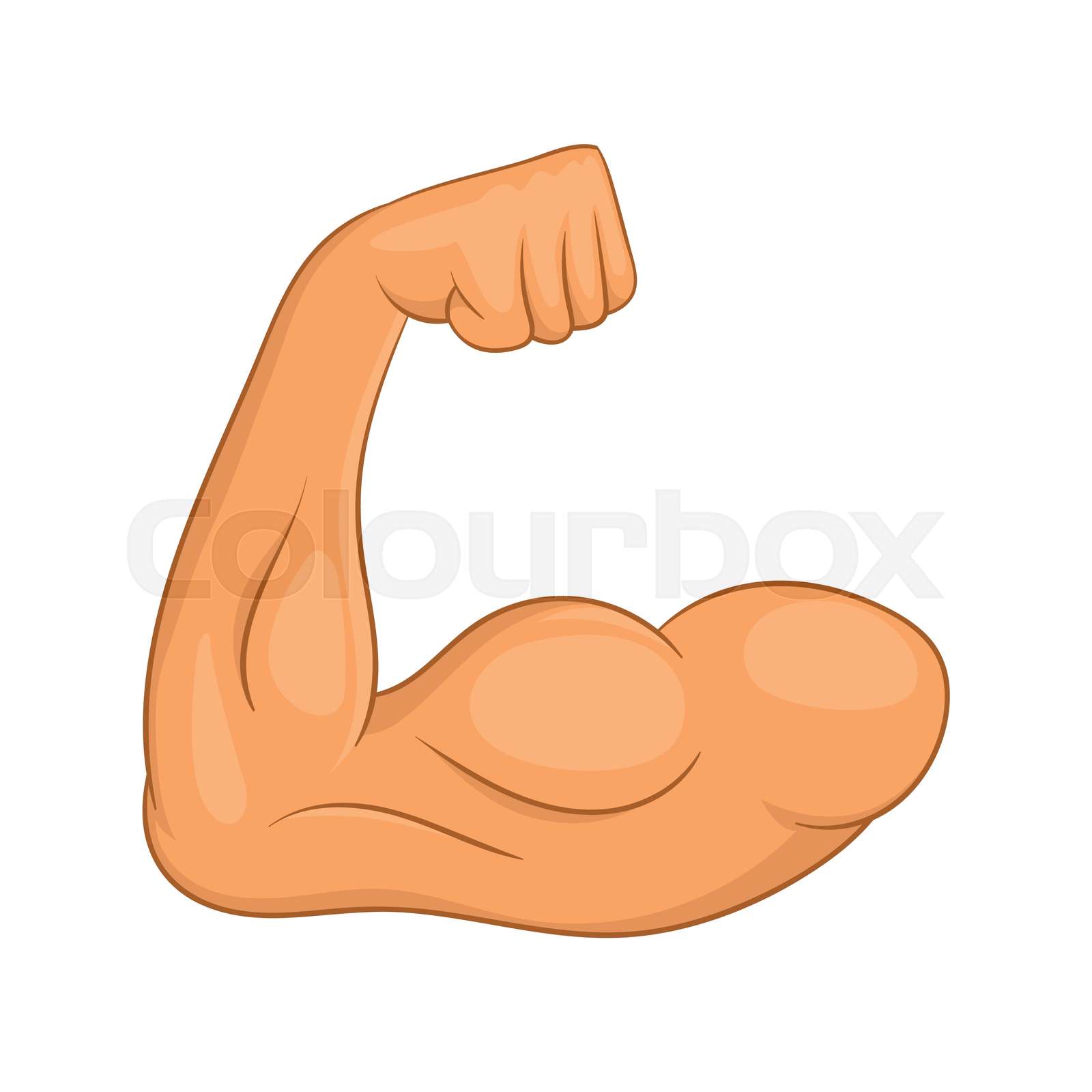 Biceps hands icon, cartoon style | Stock vector | Colourbox