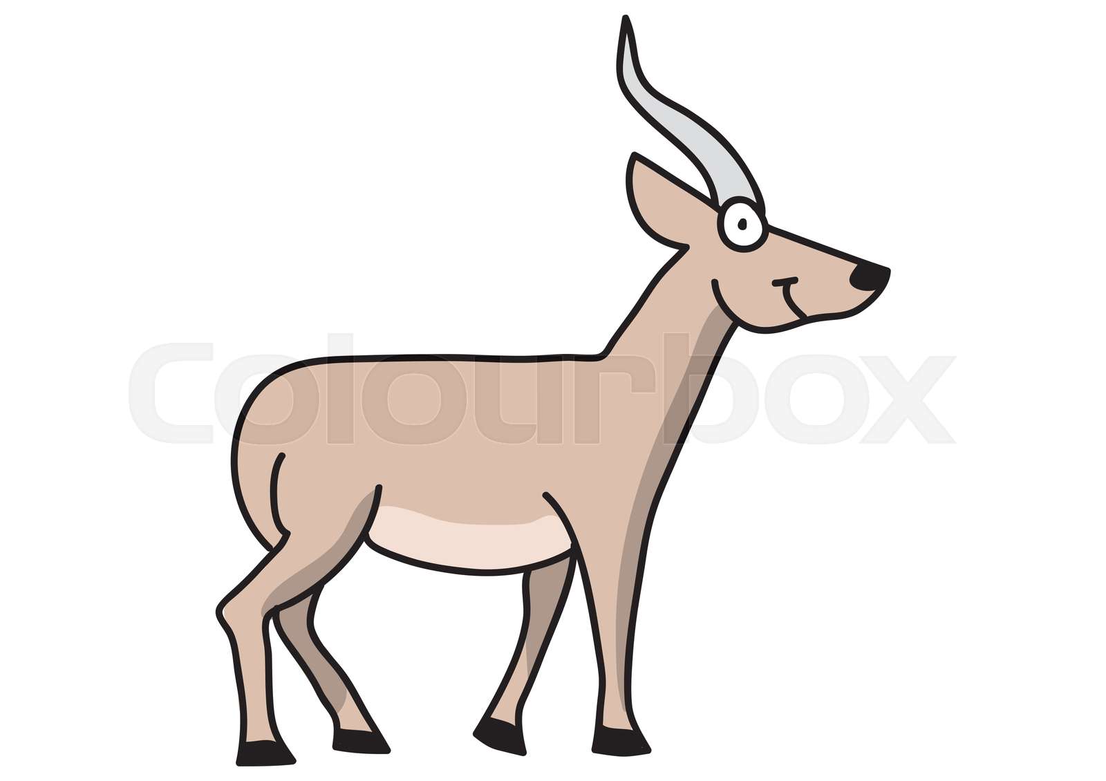 Funny gazelle illustration drawing | Stock image | Colourbox