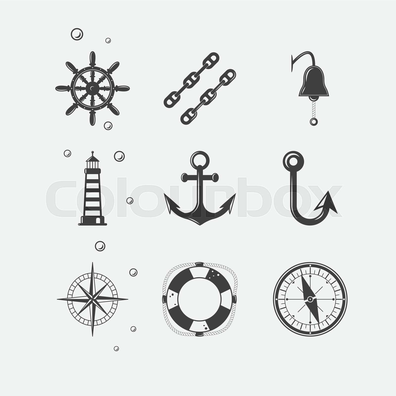 Sea Black Icon | Stock vector | Colourbox