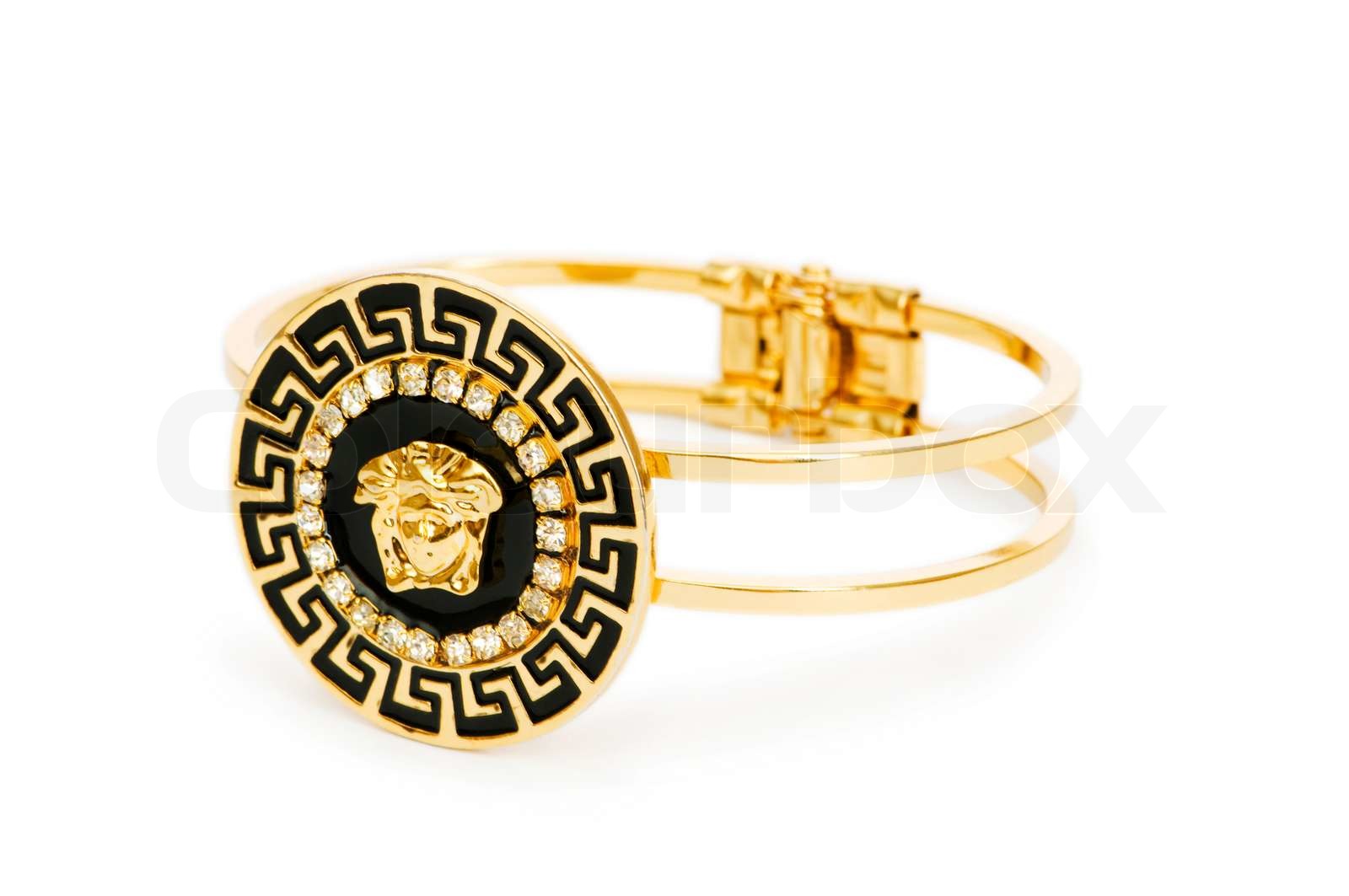 Goldener Ring auf dem weißen Hintergrund isoliert | Stock Bild | Colourbox