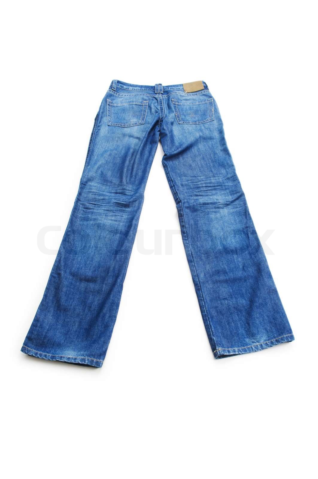 Pair of Jeans auf dem weißen Hintergrund isoliert | Stock Bild | Colourbox