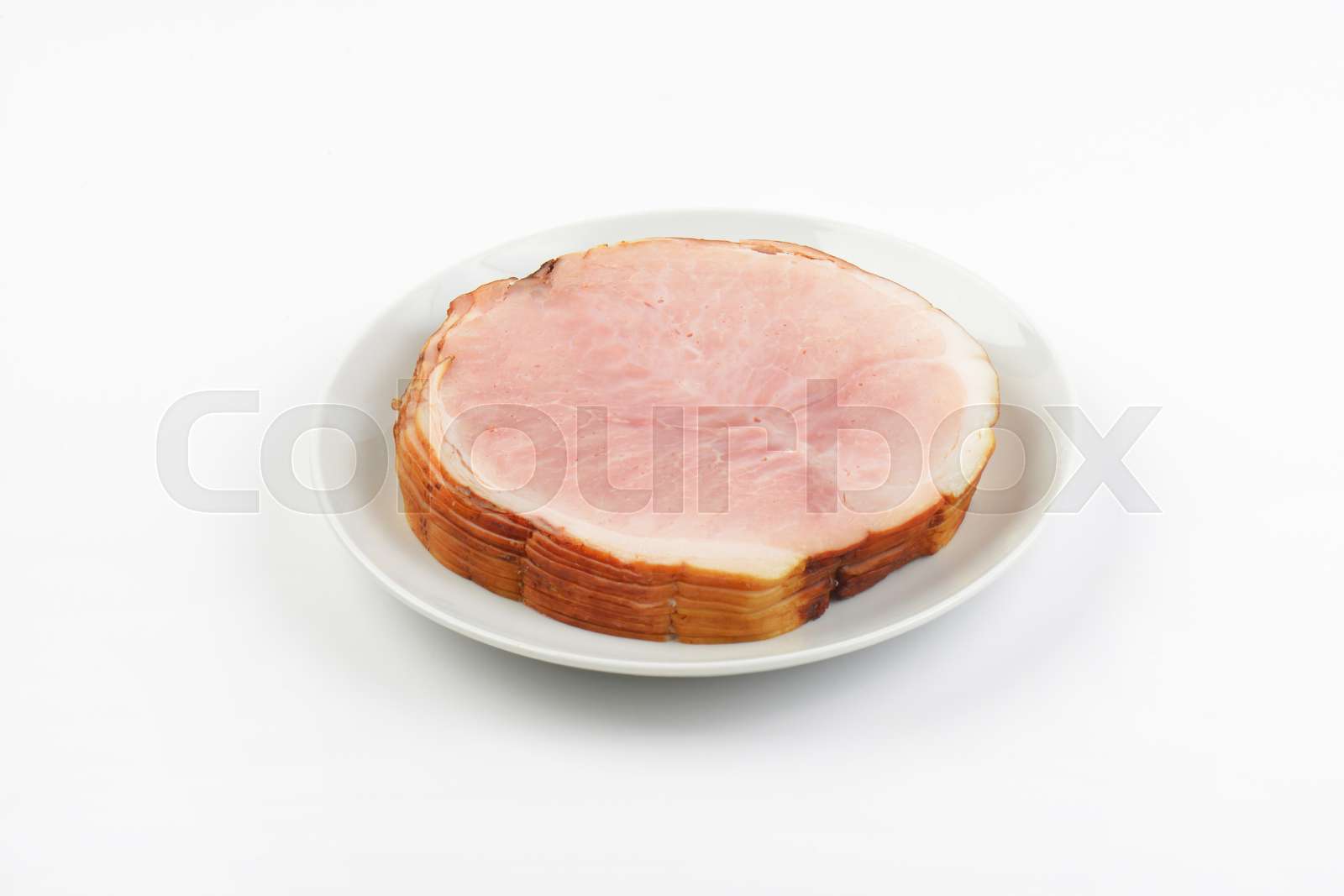 stack of ham slices | Stock image | Colourbox